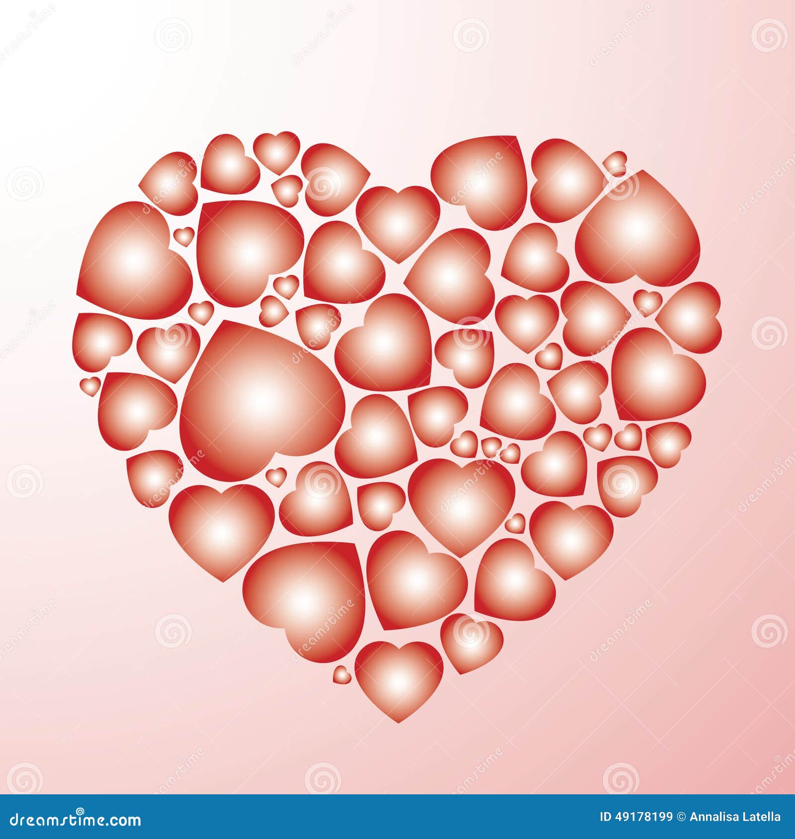 Heart of hearts stock vector. Illustration of curve, design - 49178199