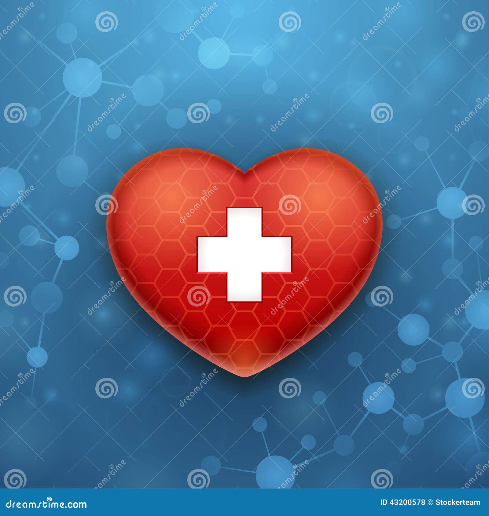 Heart and help stock vector. Illustration of molecular - 43200578
