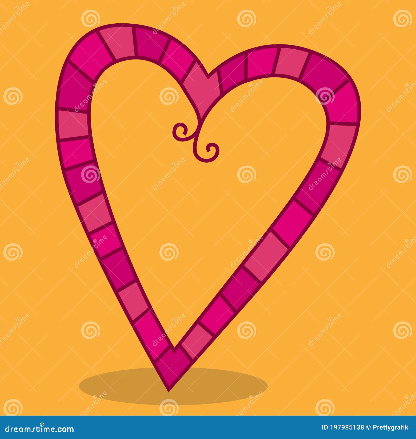 Heart heart hollow 07 stock vector. Illustration of cartoon - 197985138