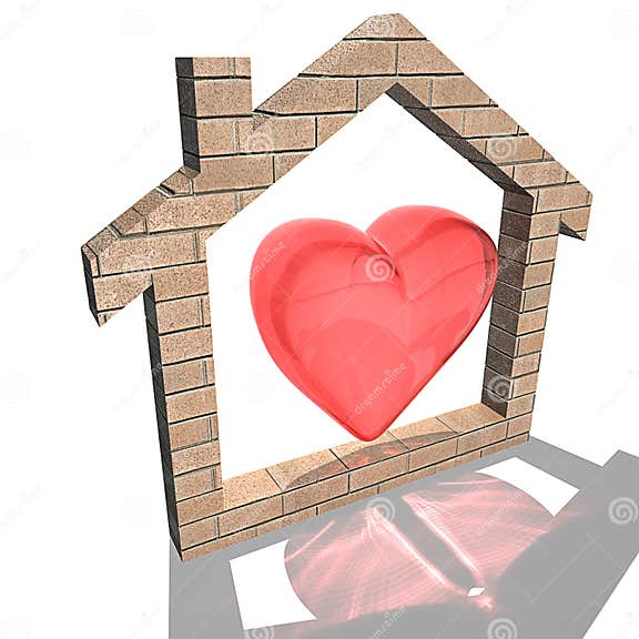 Heart at Home stock illustration. Illustration of beloved - 3215801