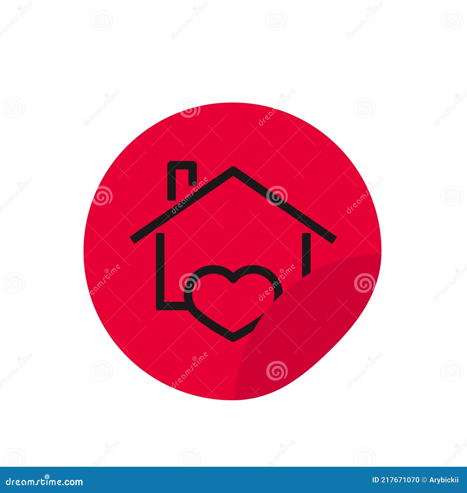 Heart with Home. Logo Vector Stock Vector - Illustration of person ...