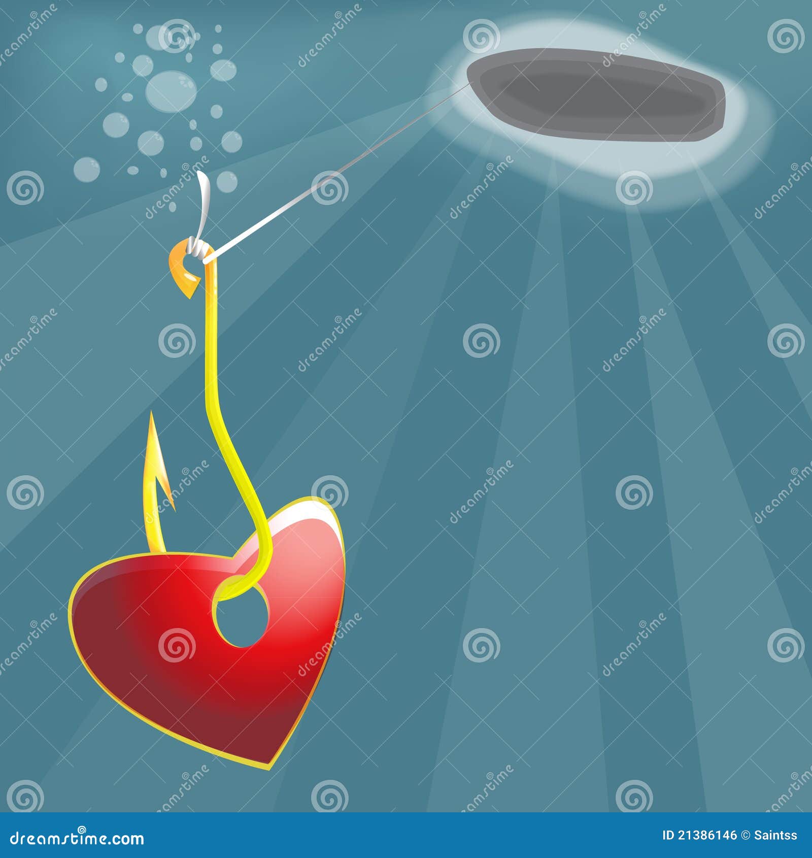 Heart on the hook stock illustration. Illustration of woman - 21386146