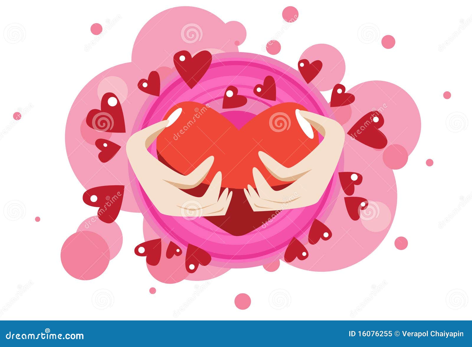 The Heart Hug stock illustration. Illustration of relationship - 16076255