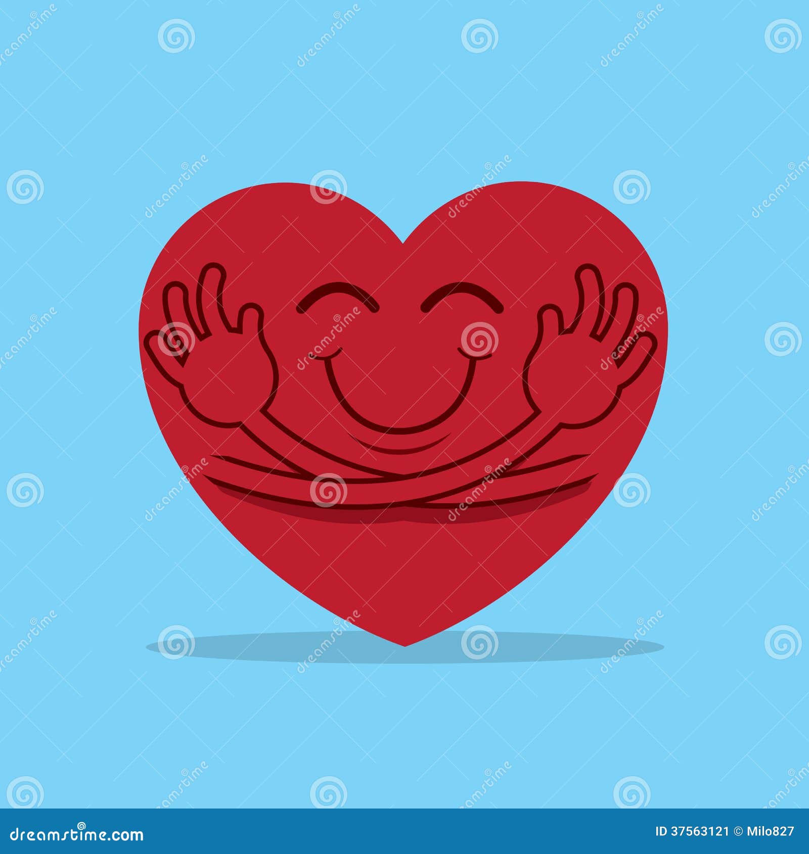 Heart Hug stock vector. Illustration of icon, present - 37563121