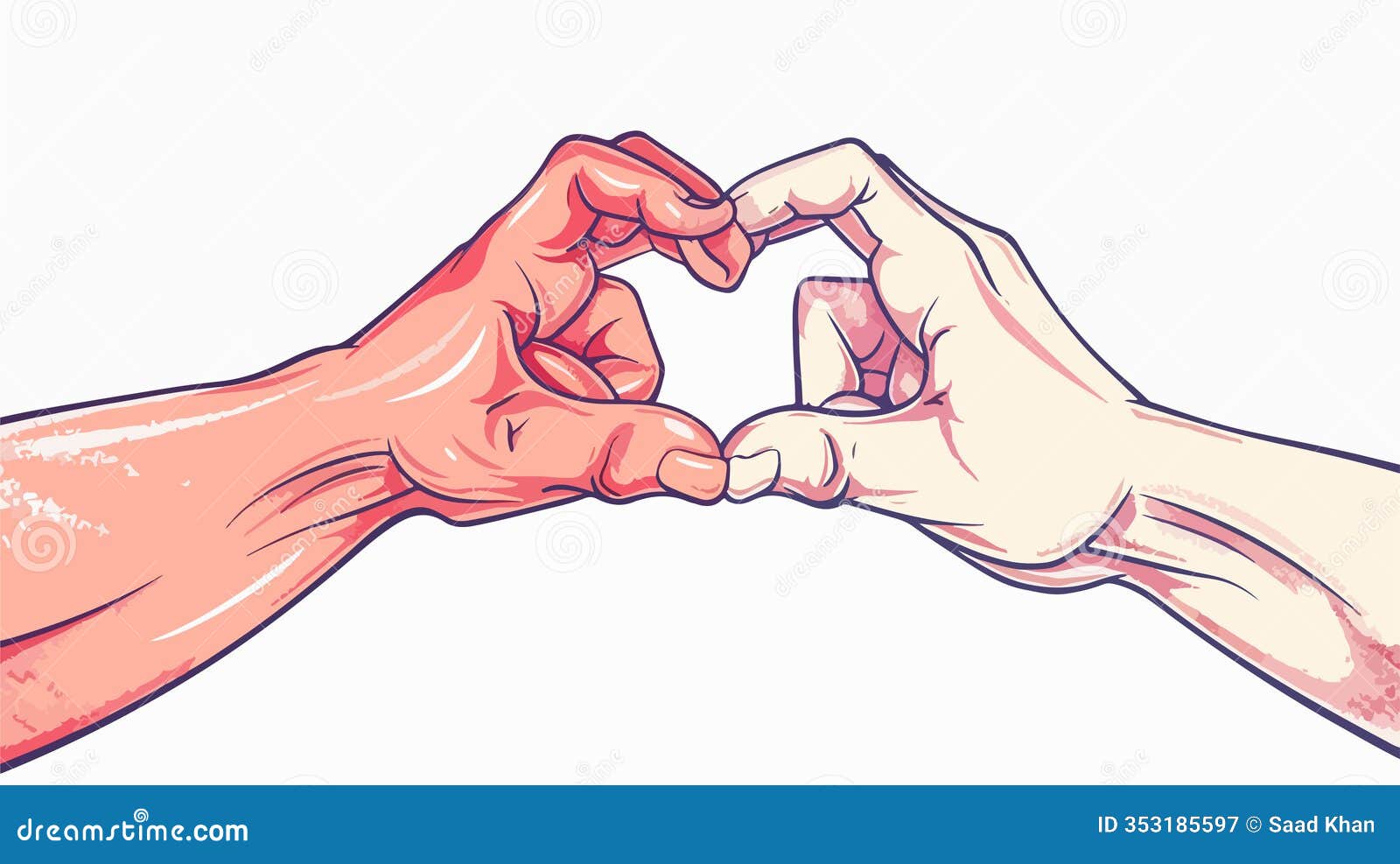 Heart Hugging Hand Vector Illustration for Graphic Design Projects ...