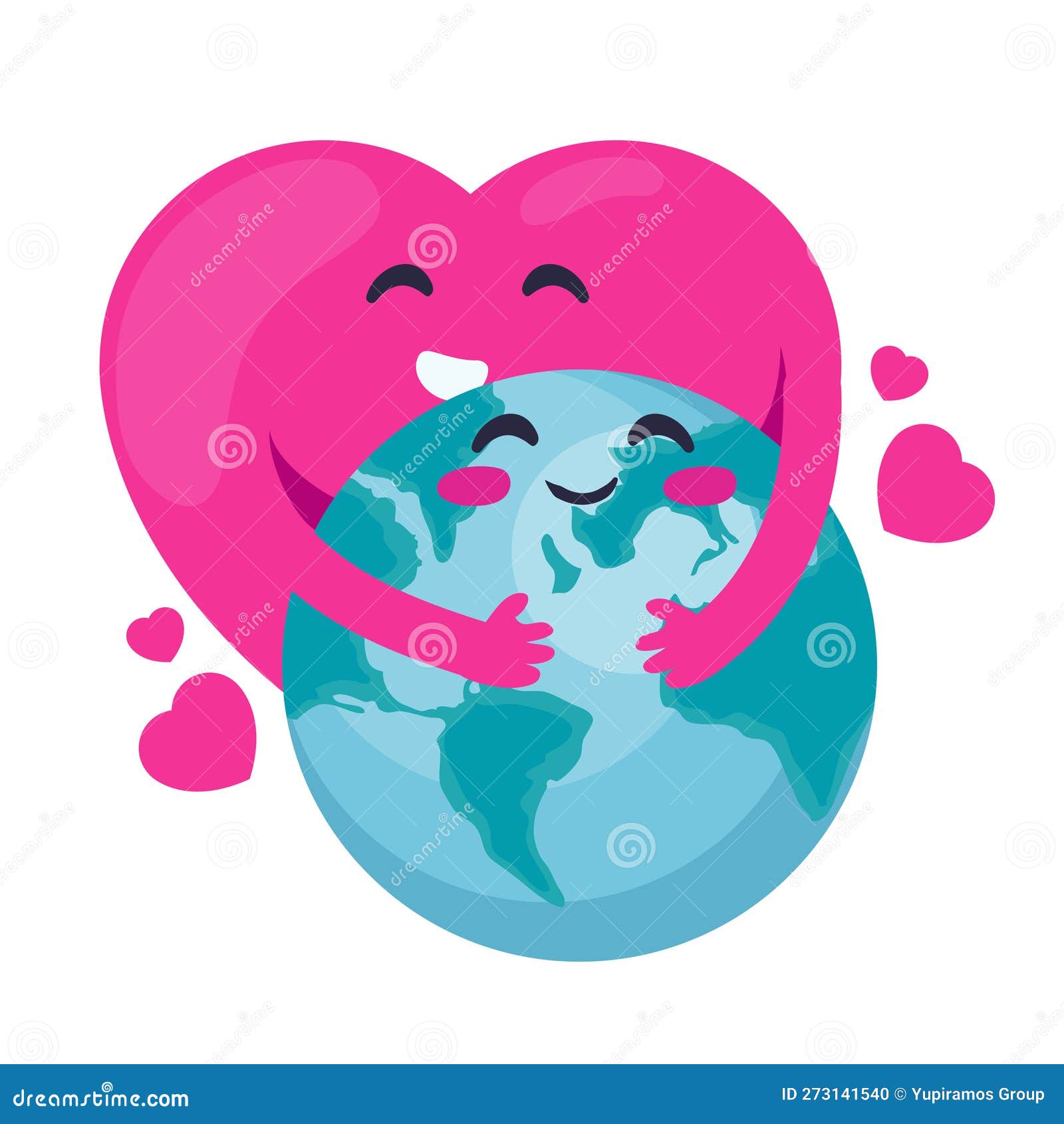Heart hugging world stock vector. Illustration of heart - 273141540