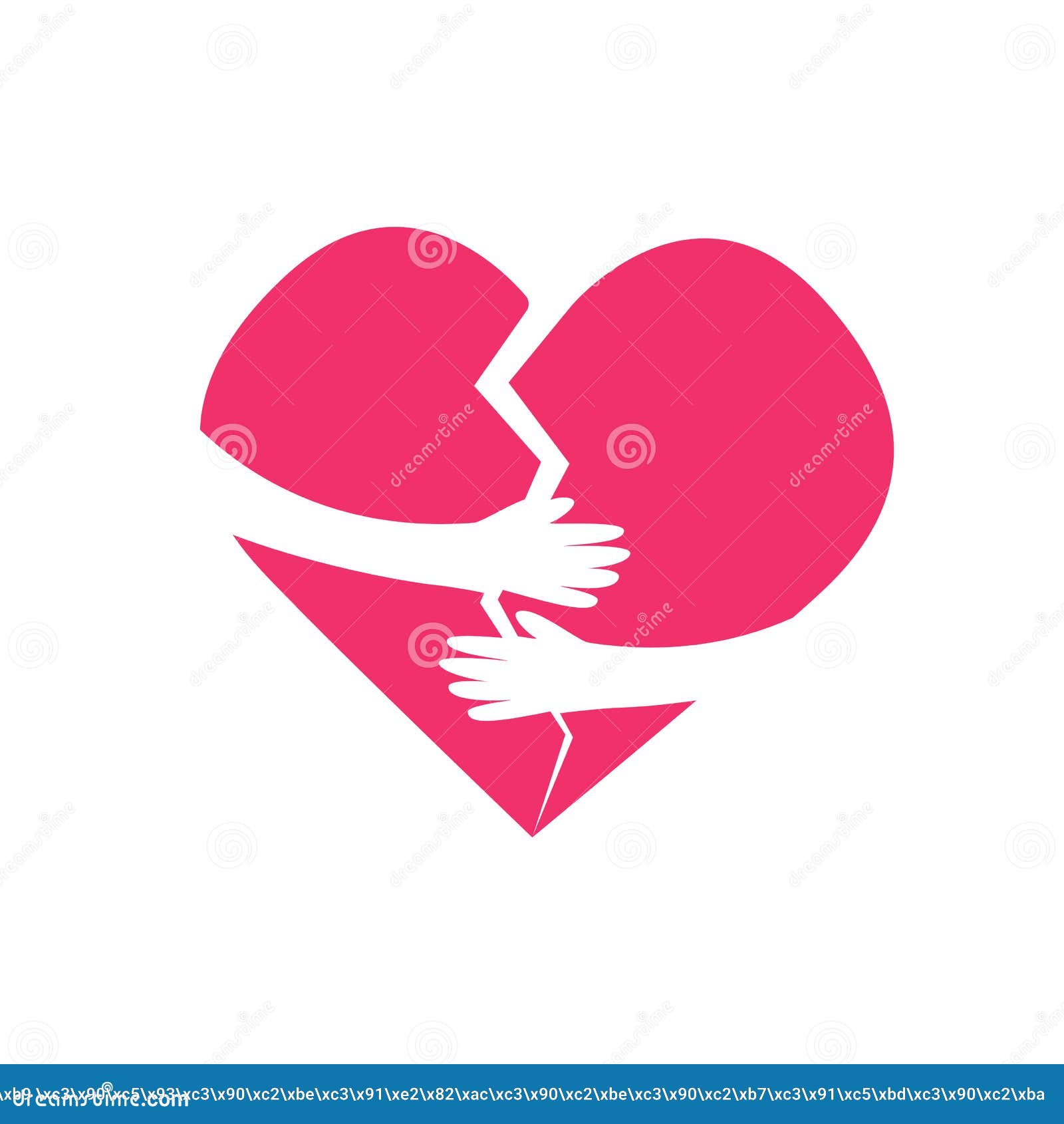 Heart with Hugs, Vector Illustration Stock Vector - Illustration of ...