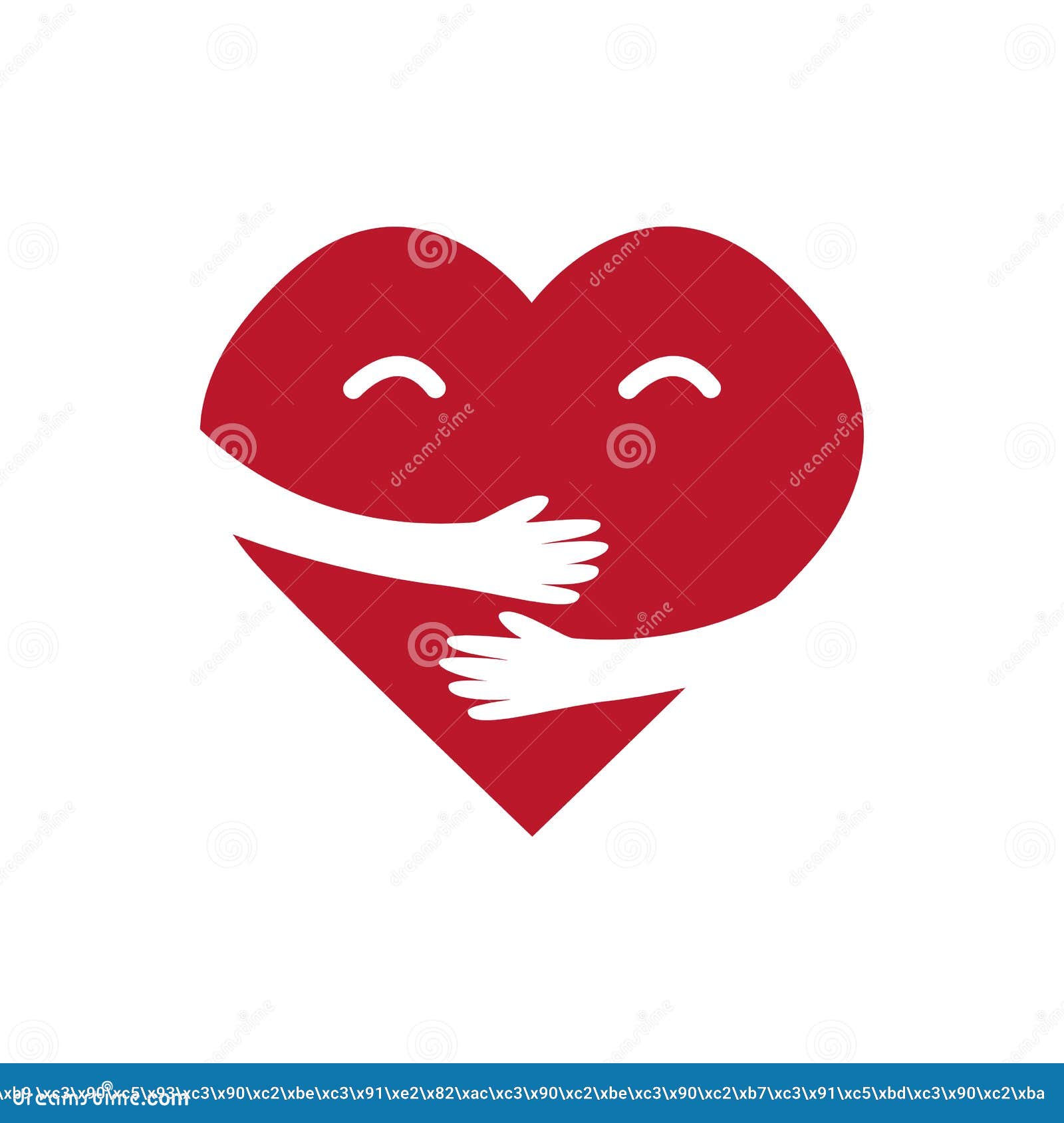 Heart with Hugs, Vector Illustration Stock Vector - Illustration of ...