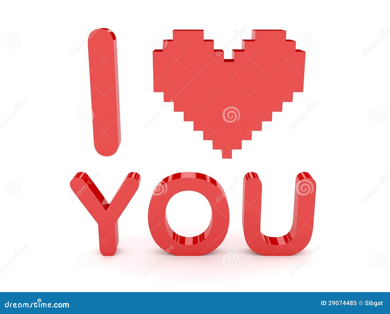 Heart and i love you text. stock illustration. Illustration of ...