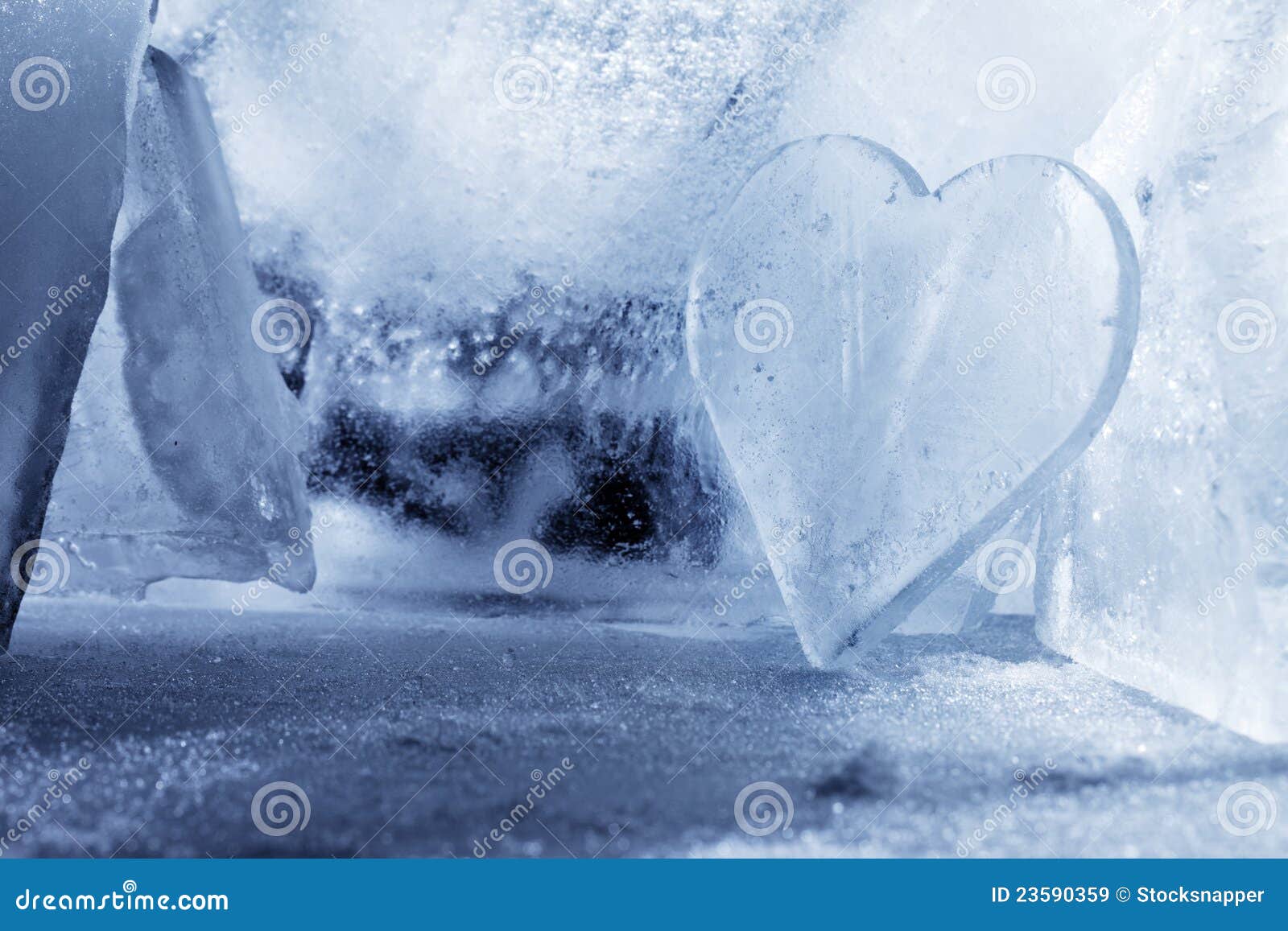 Heart of Ice stock image. Image of frozen, transparent - 23590359