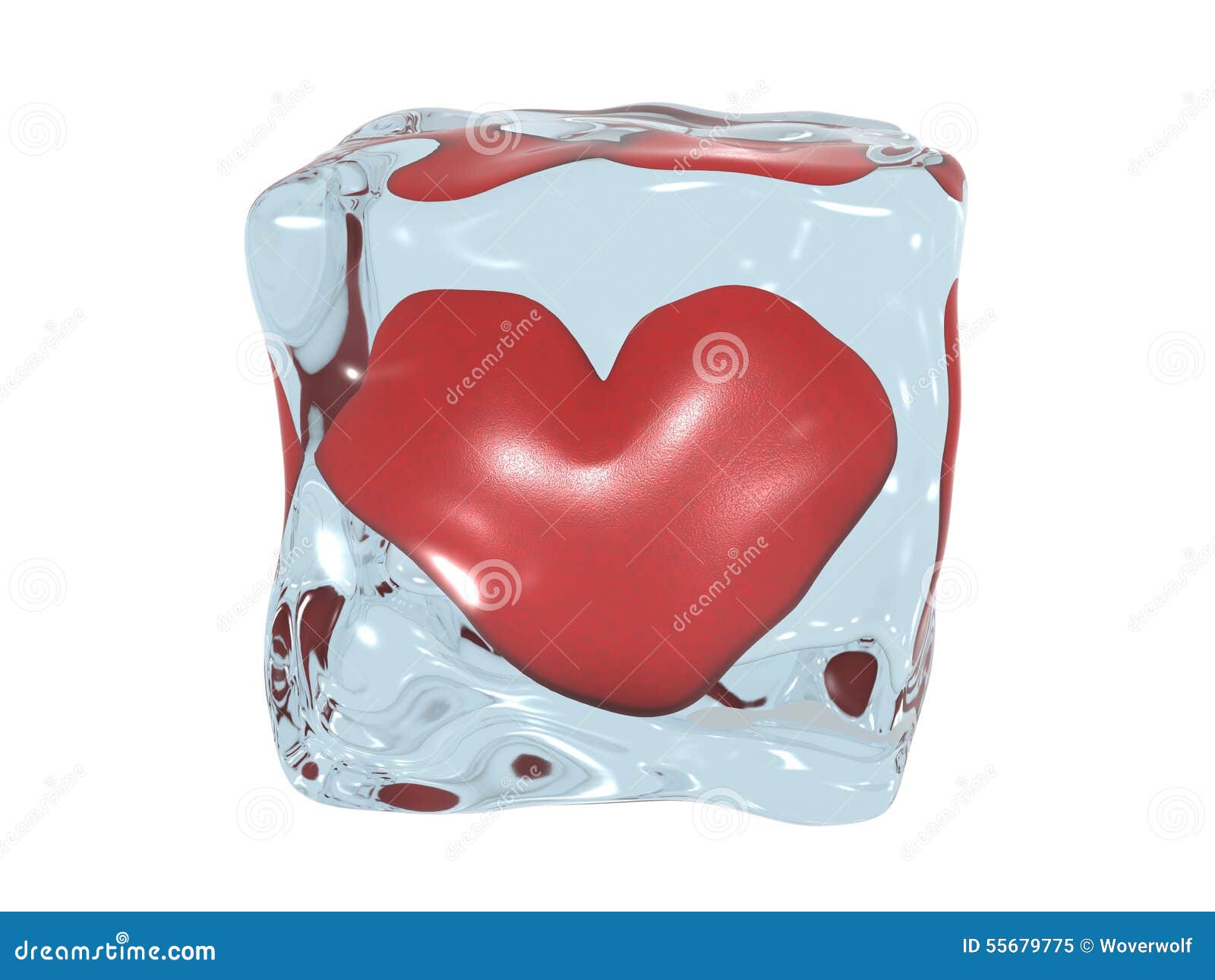 Heart in ice stock illustration. Illustration of snow - 55679775