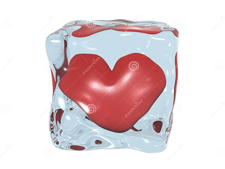 Heart in ice stock illustration. Illustration of snow - 55679775