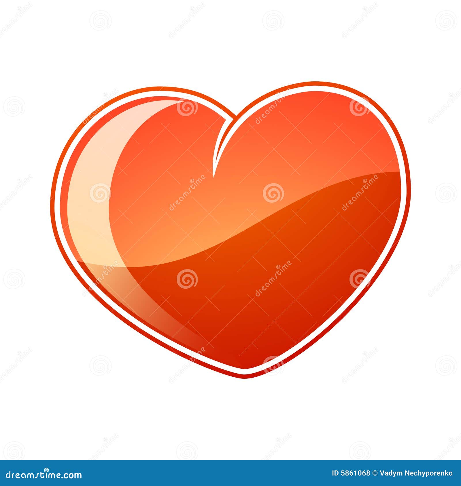 Heart icon stock vector. Illustration of design, shape - 5861068