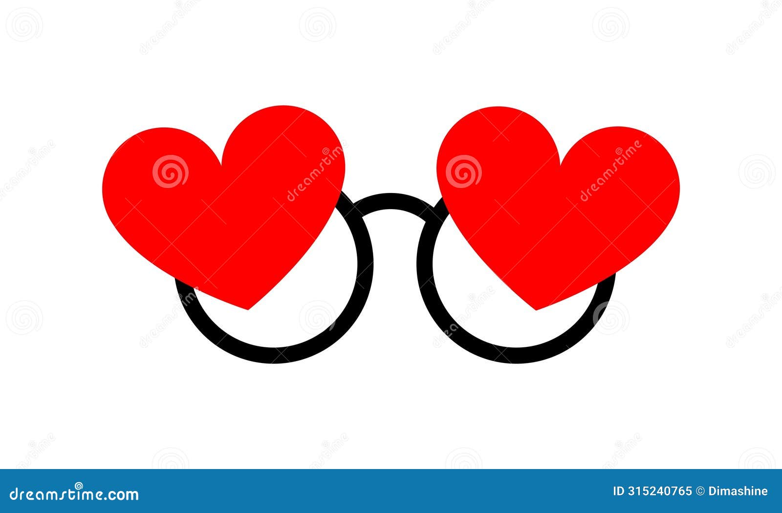Heart Icon, Amorous Look Romance Simple Symbol. Vector Illustration ...