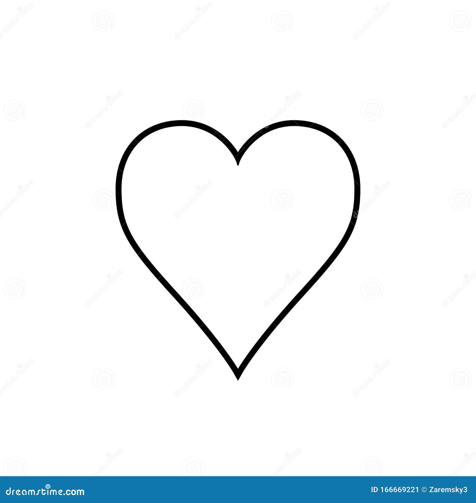 Heart Icon Black and White Vector Illustration Stock Vector ...