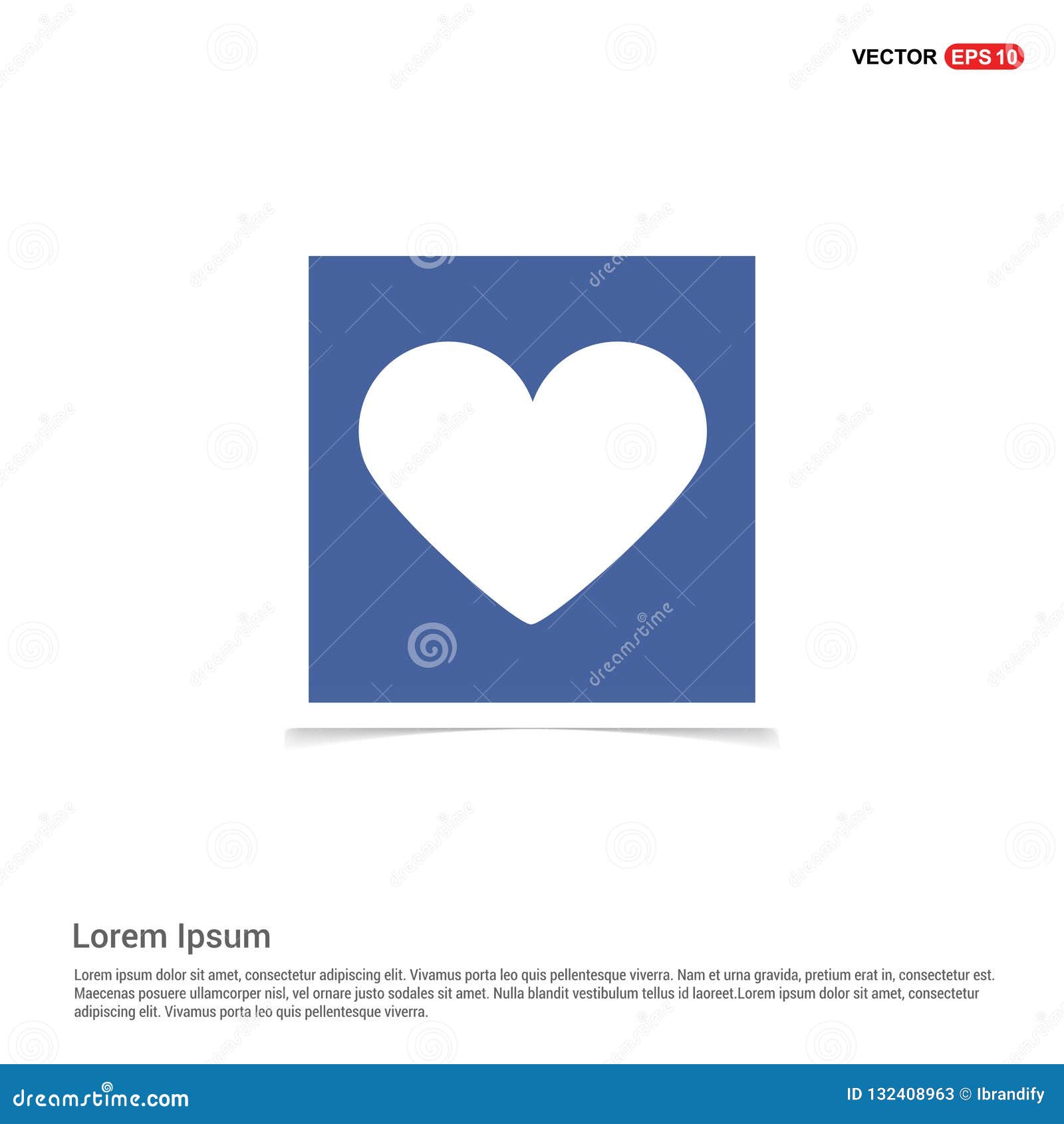 Heart Icon - Blue Photo Frame Stock Vector - Illustration of passion ...