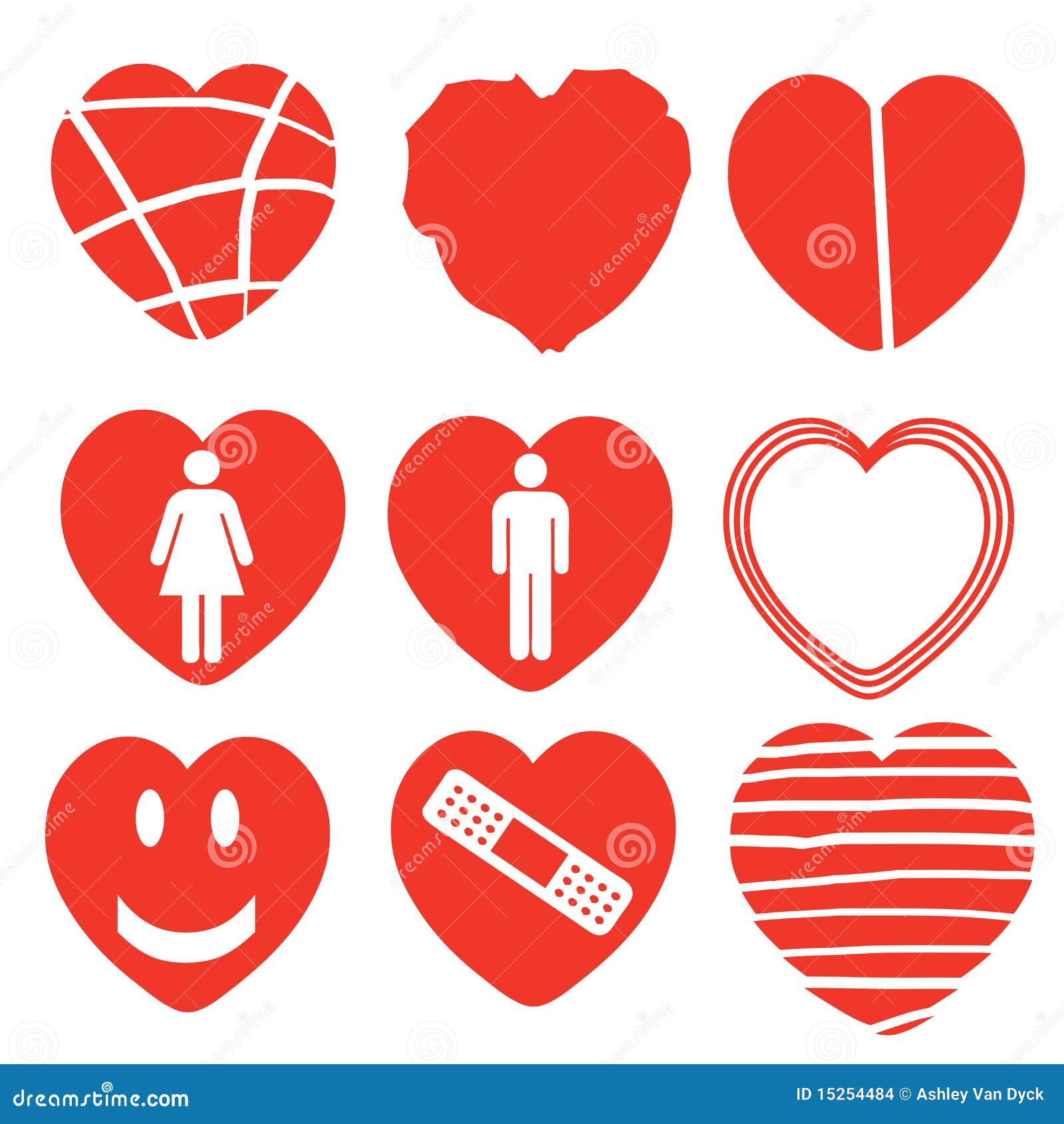 Heart icon collection stock vector. Illustration of desire - 15254484