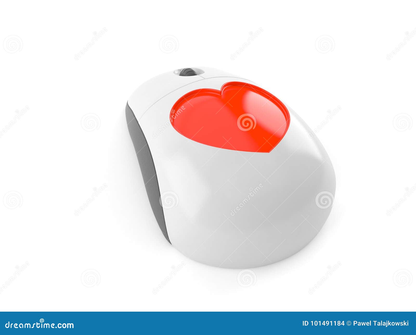 Heart Icon on Computer Mouse Stock Illustration - Illustration of ...
