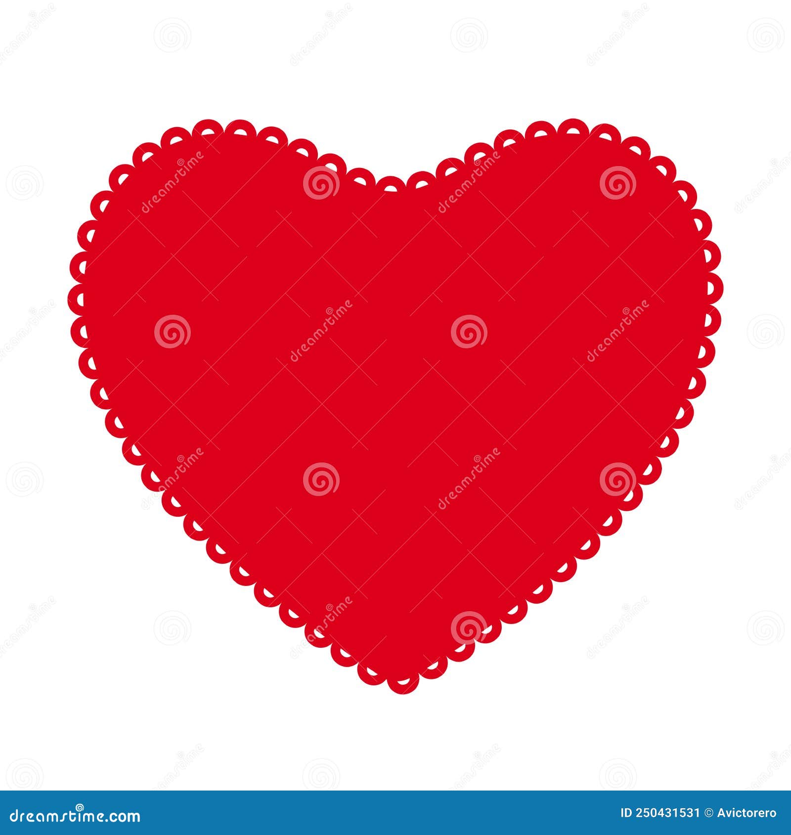 Heart Icon with Decorative Border Stock Vector - Illustration of modern ...