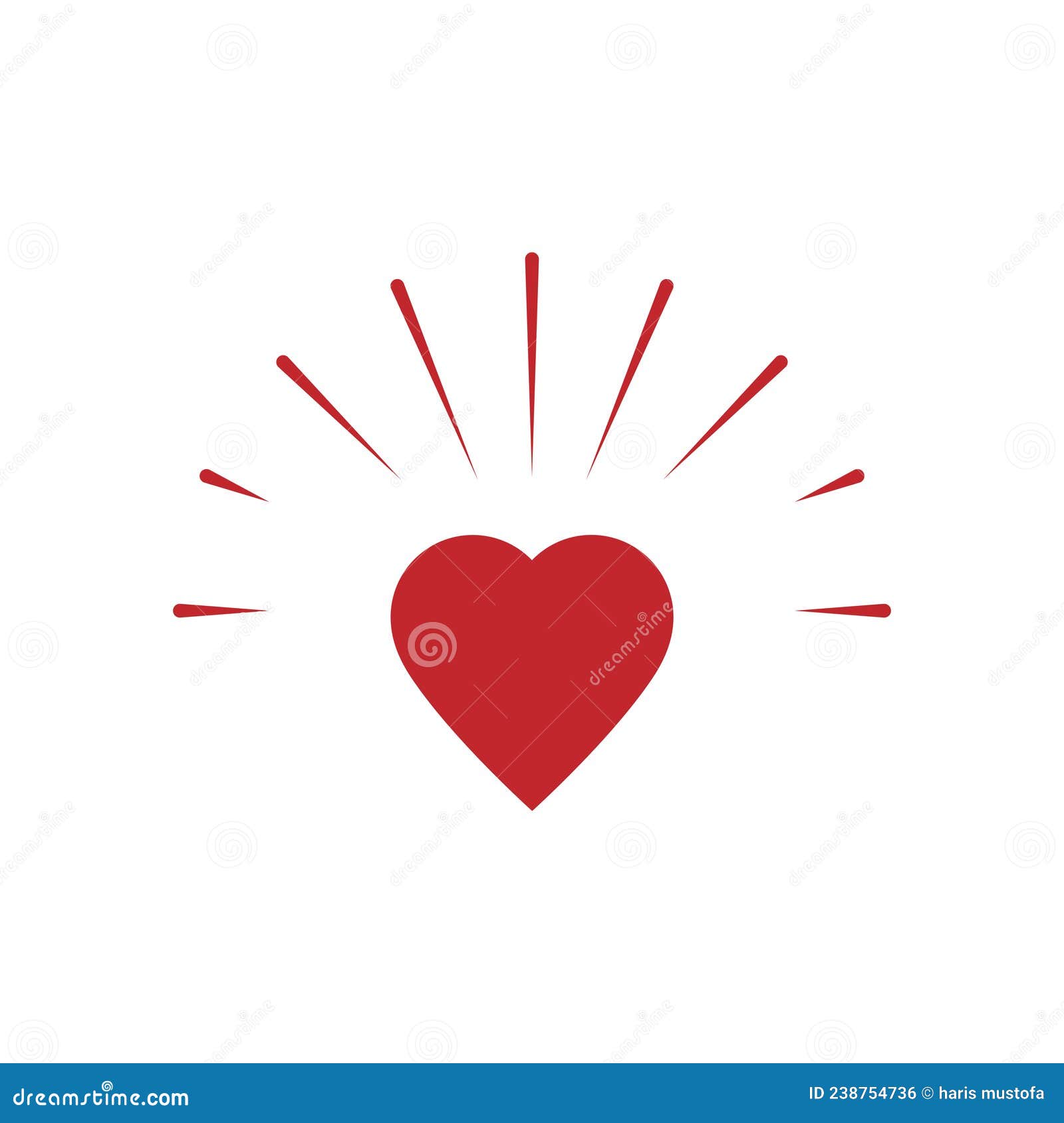 Heart Icon Design Template Vector Isolated Stock Vector - Illustration ...