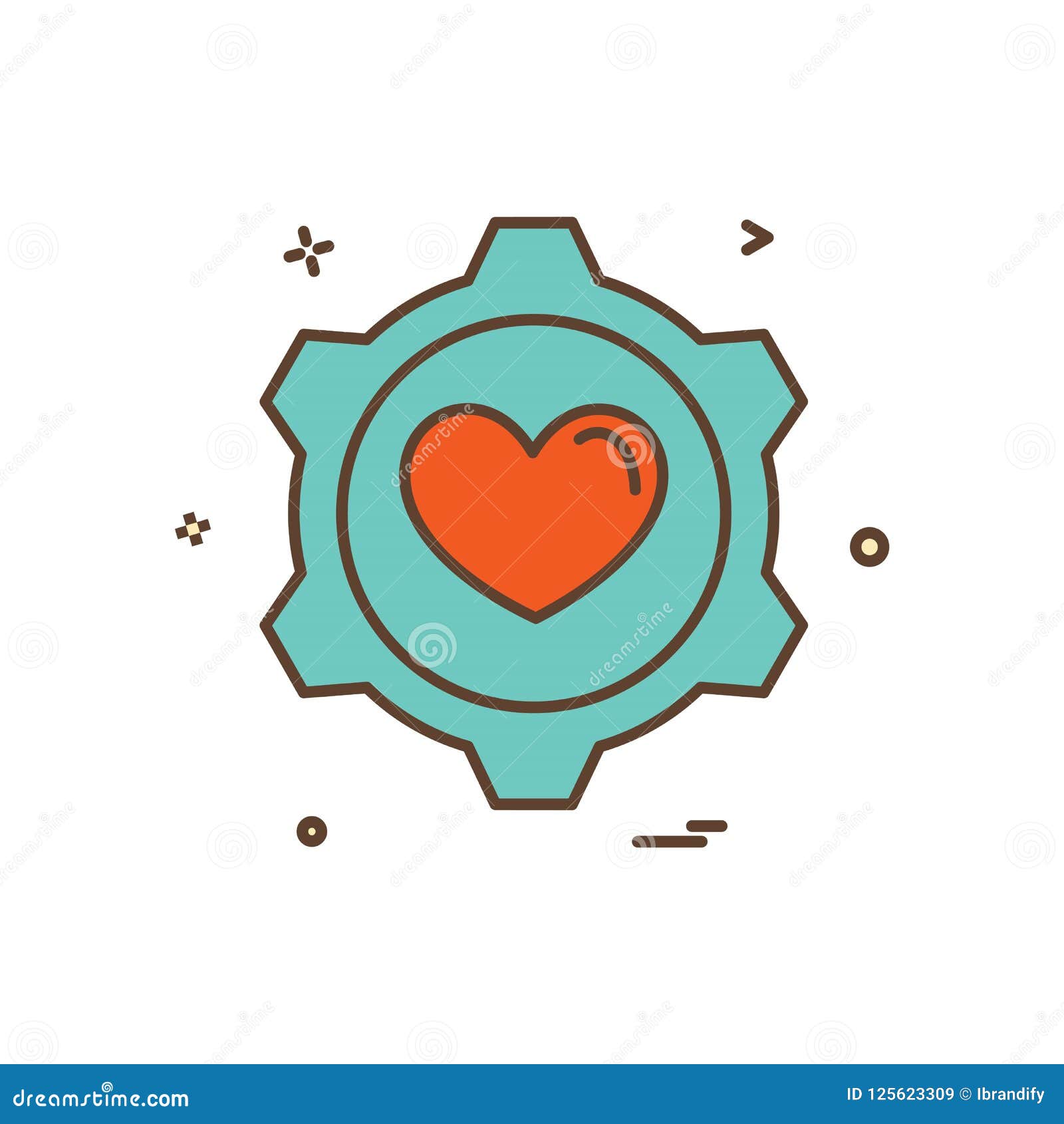Heart icon design vector stock vector. Illustration of cute - 125623309