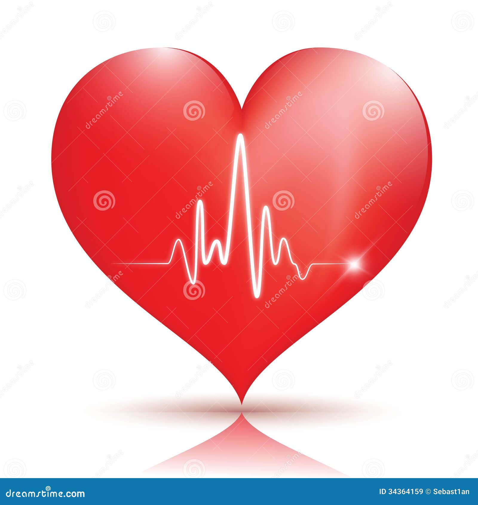 Heart Icon stock vector. Illustration of cardiology, emergency - 34364159
