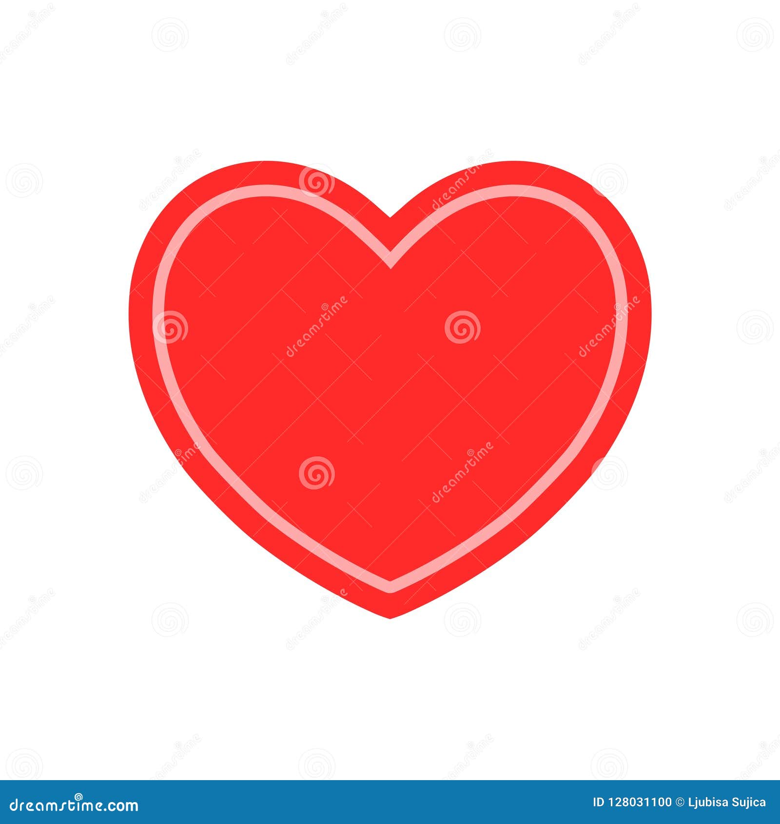 Red Heart Icon, Heart Logo, Simple Vector Icon Stock Vector ...