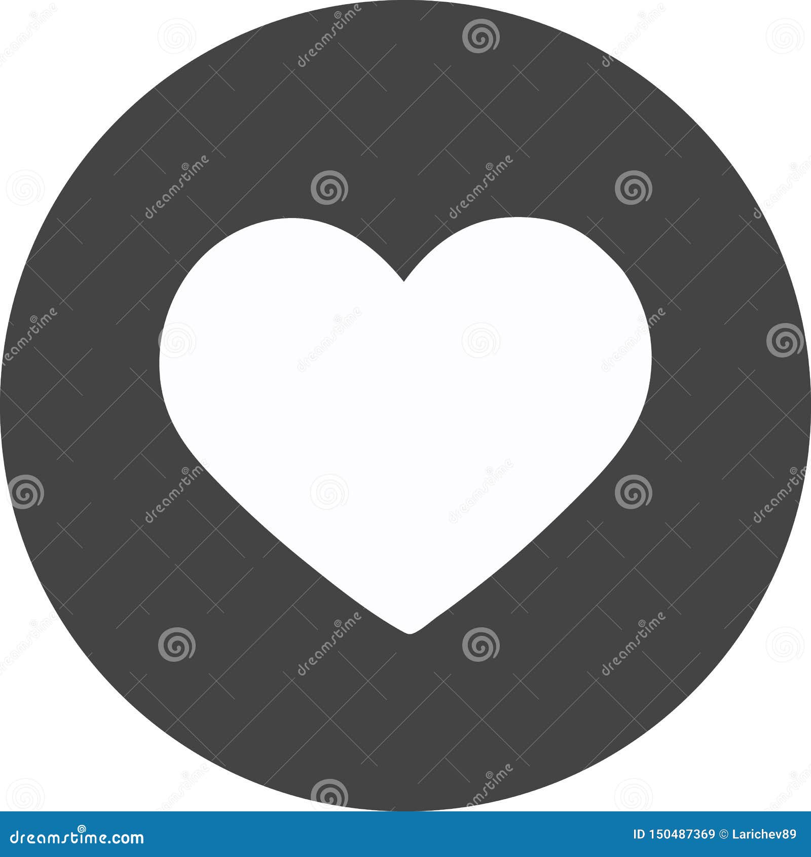 Heart Icon, Modern Minimal Flat Design Style, Vector Illustration Stock ...