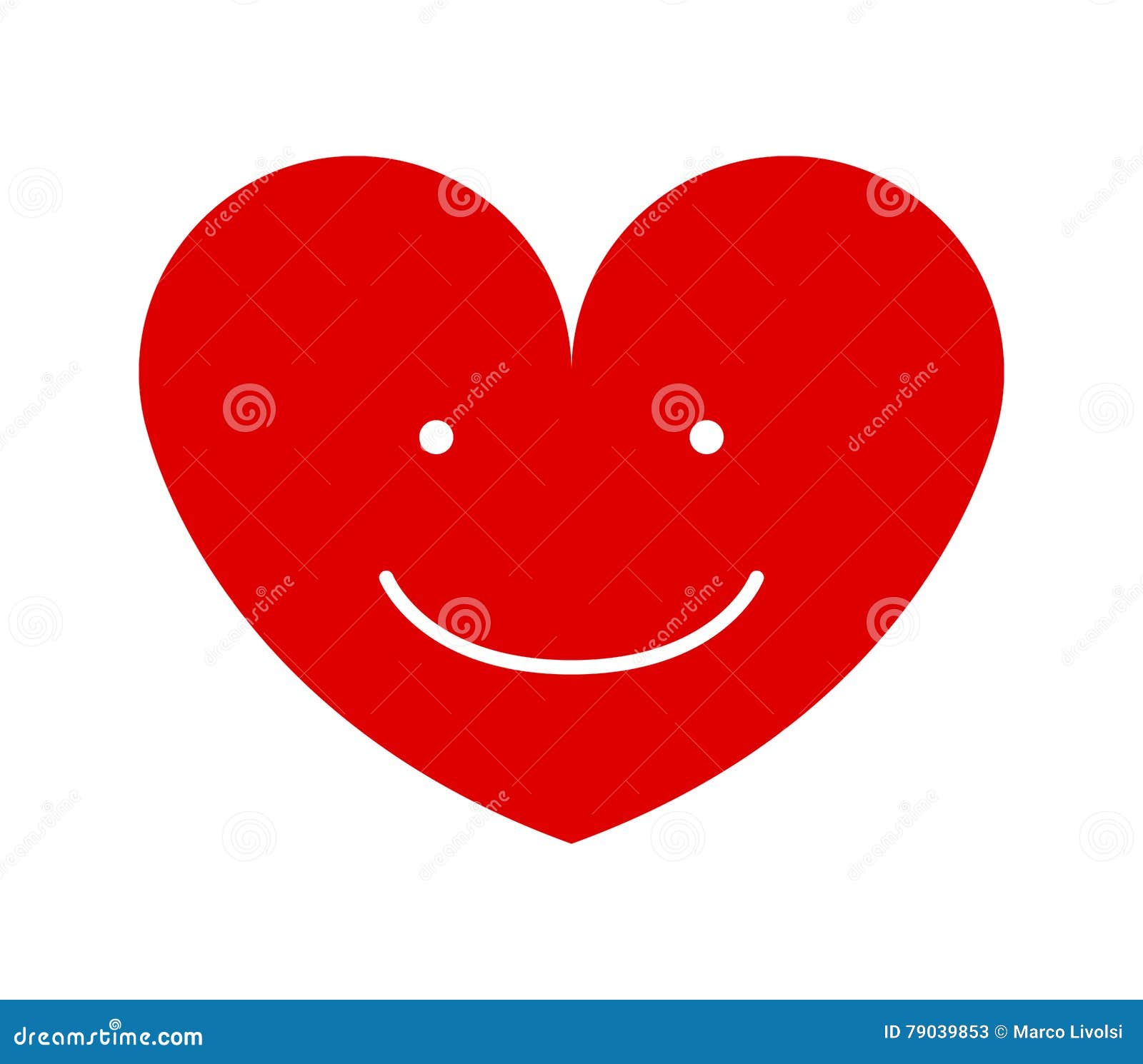 Heart Icon Smiling Illustrated Stock Illustration - Illustration of ...