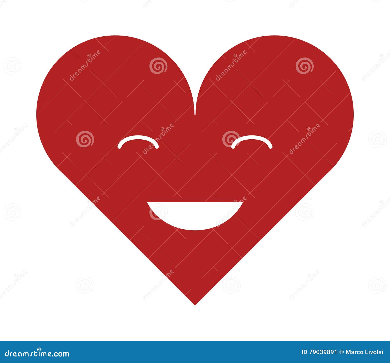Heart Icon Smiling Illustrated Stock Illustration - Illustration of ...