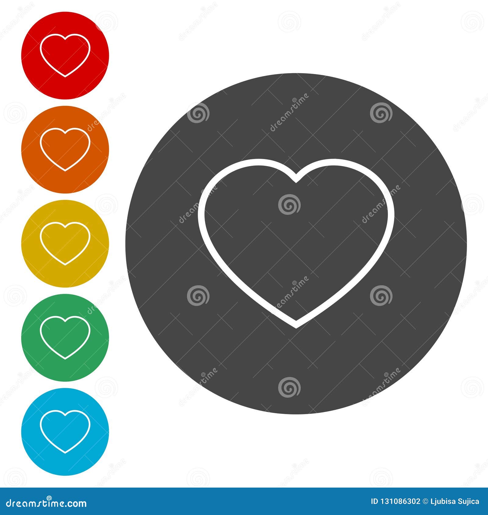 Heart Icon Vector. Heart Icon Stock Vector - Illustration of circle ...