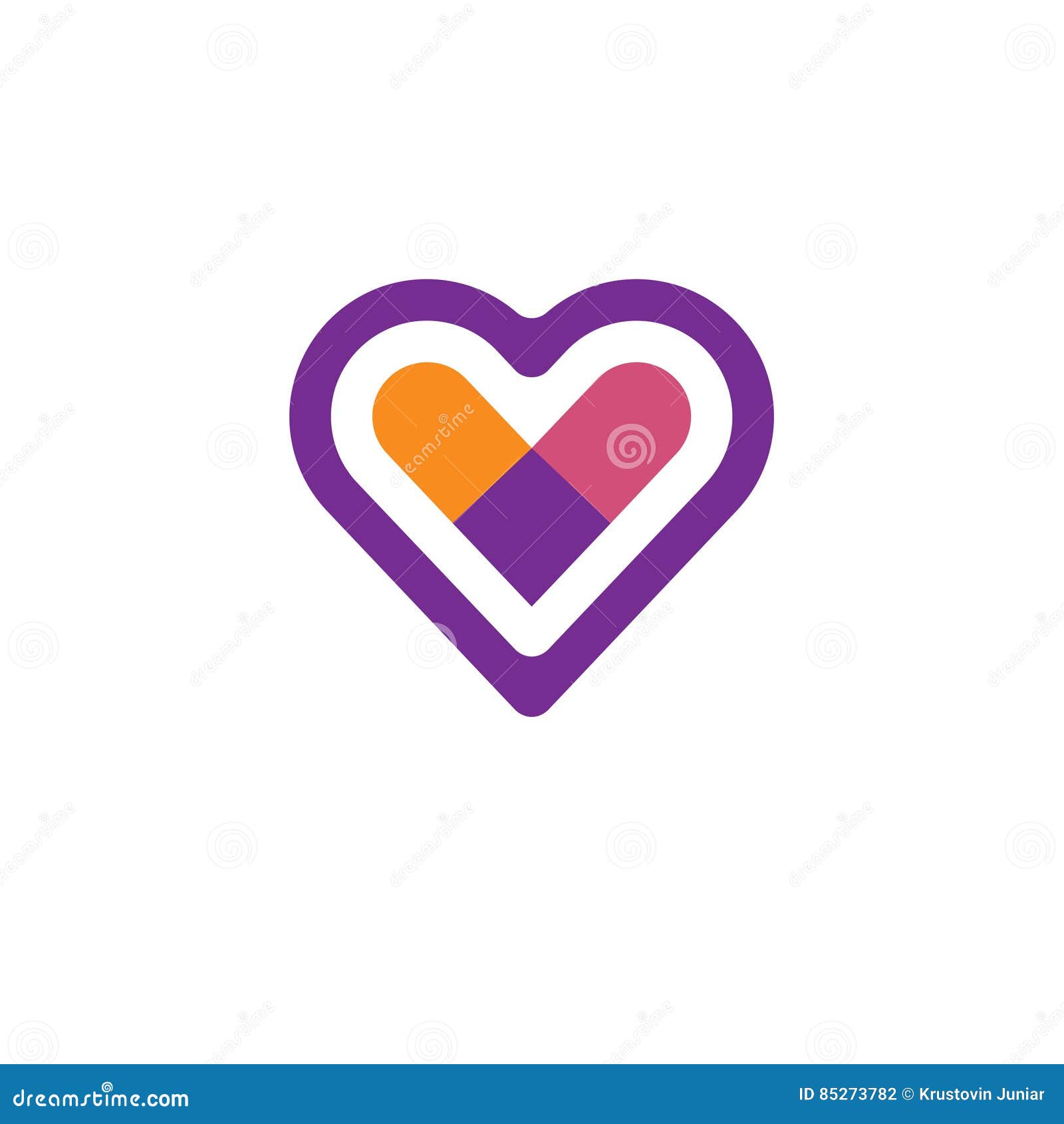 Heart icon vector logo stock vector. Illustration of abstract - 85273782