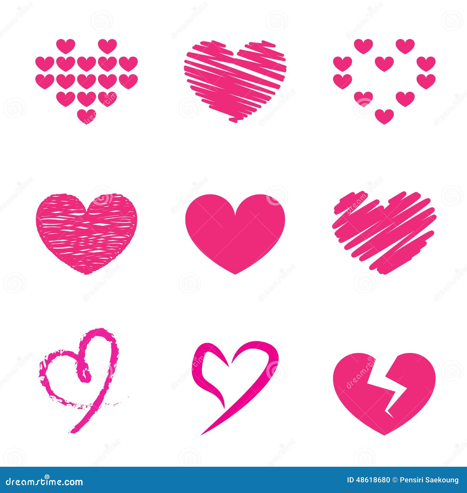 Heart icon stock vector. Illustration of heart, label - 48618680