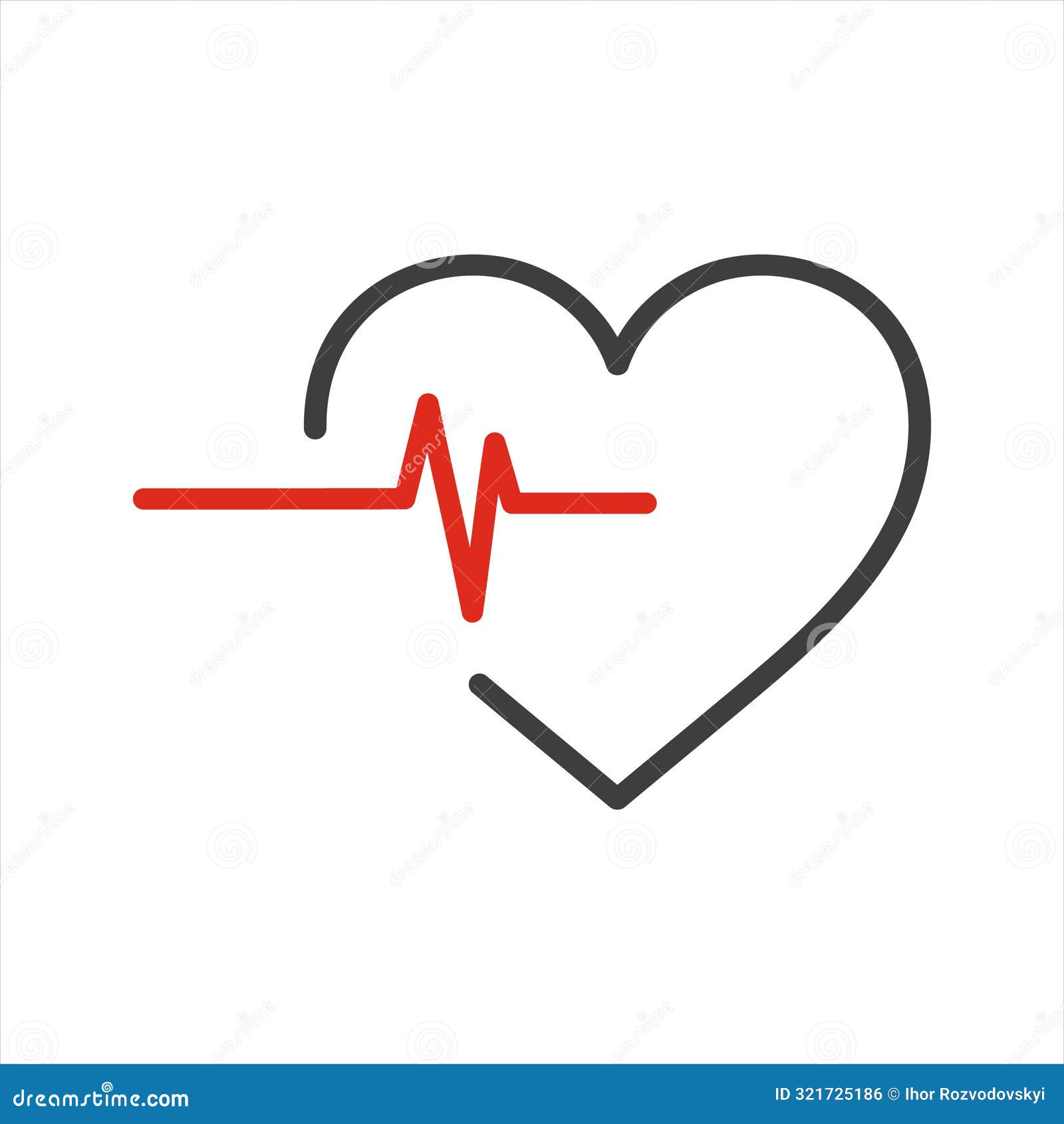 Heart Icon on White Background Stock Vector - Illustration of health ...