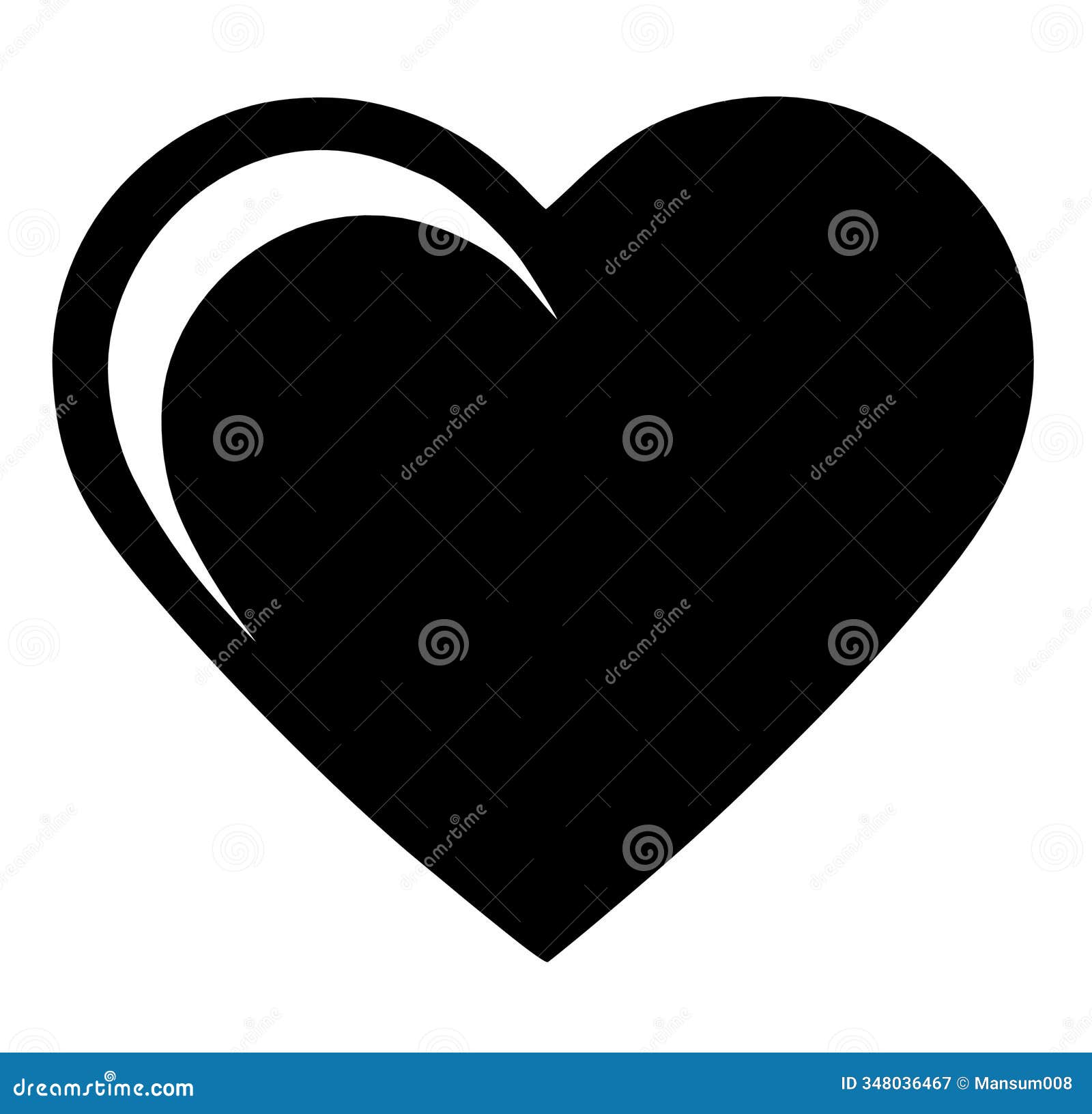 Heart Icon on White Background . Illustration Stock Illustration ...