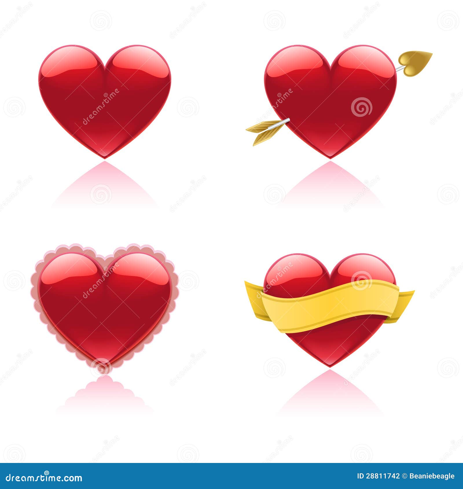 Heart Icons stock vector. Illustration of shiny, icons - 28811742
