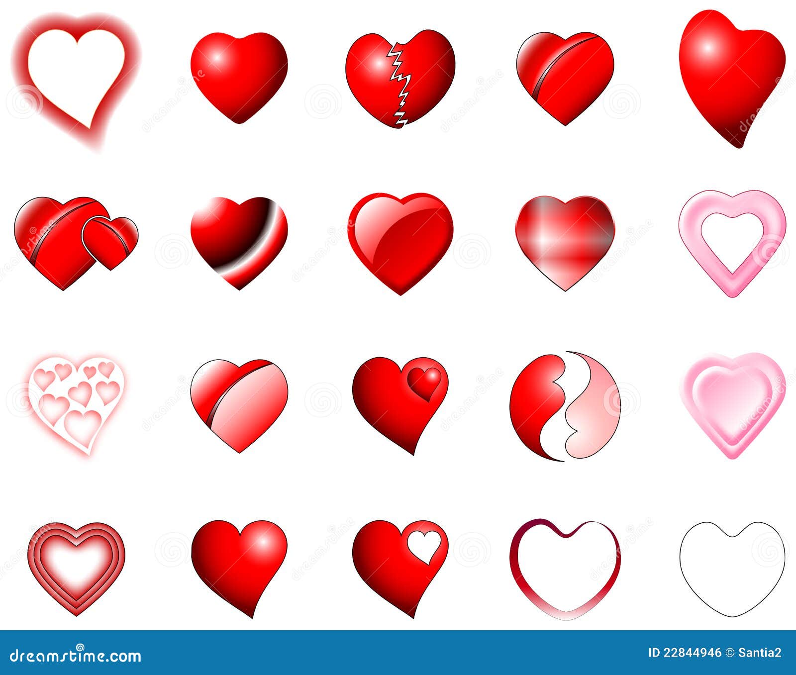 Heart icons illustration stock vector. Illustration of icons - 22844946