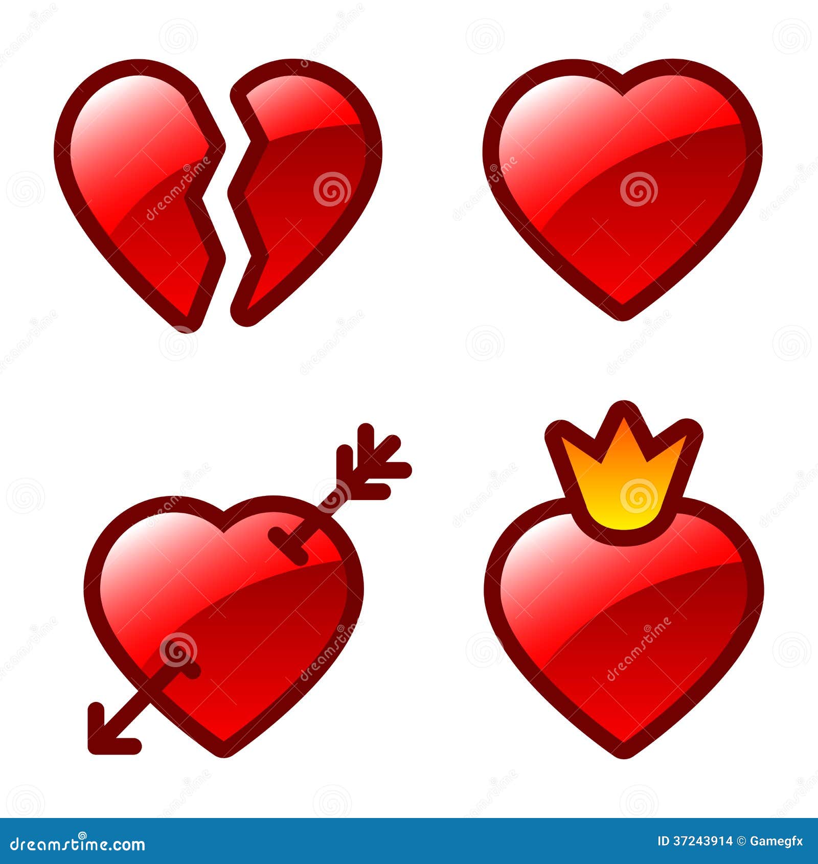 Heart icons stock illustration. Illustration of computer - 37243914