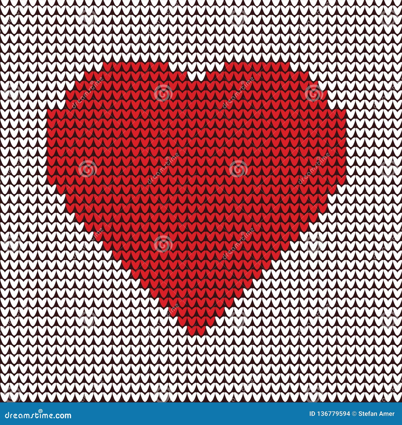 Heart Illustration Embroidery on Fabric Pattern - Vector Stock Vector ...