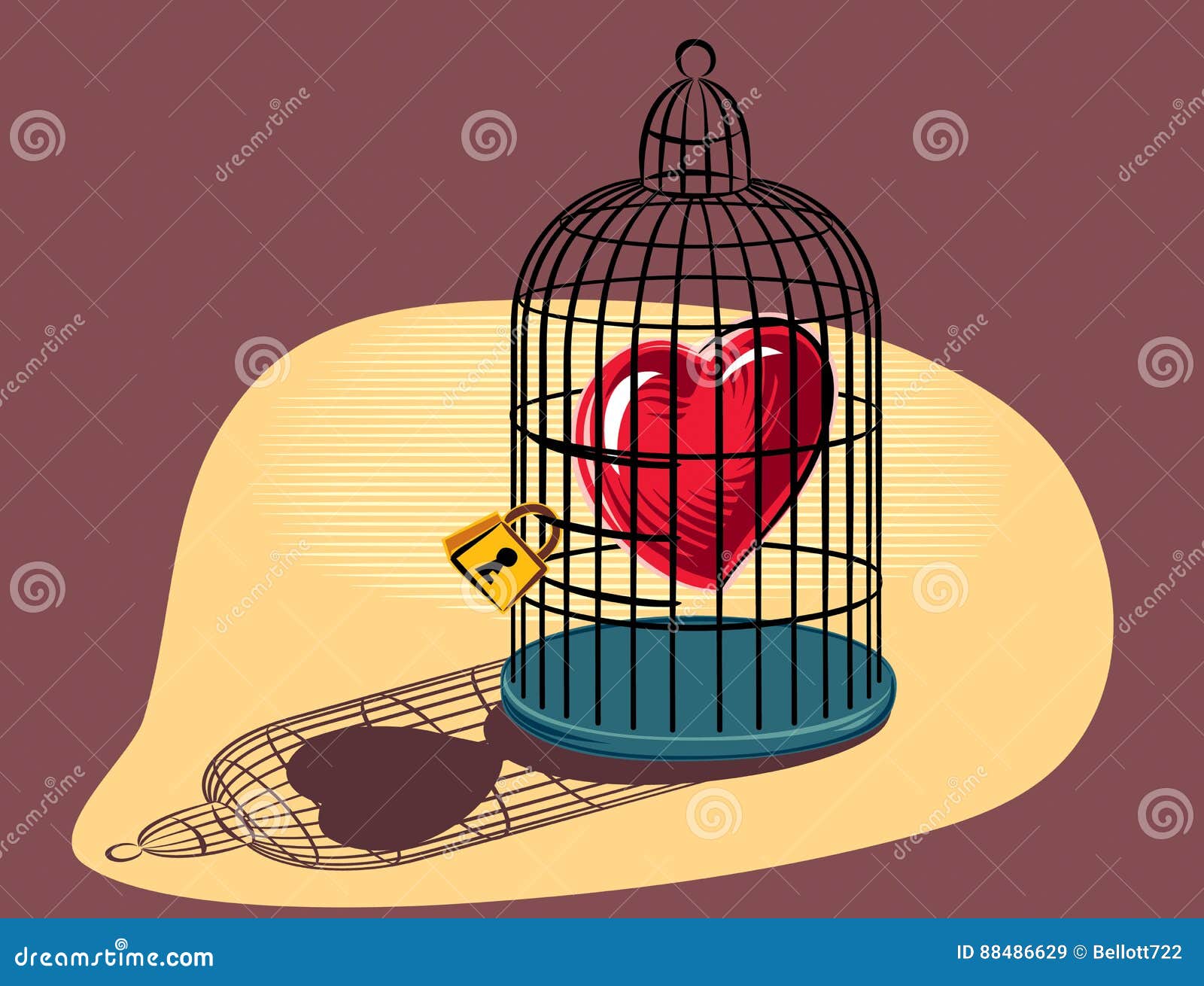 Heart Imprisoned In A Birdcage. Royalty-Free Stock Image ...