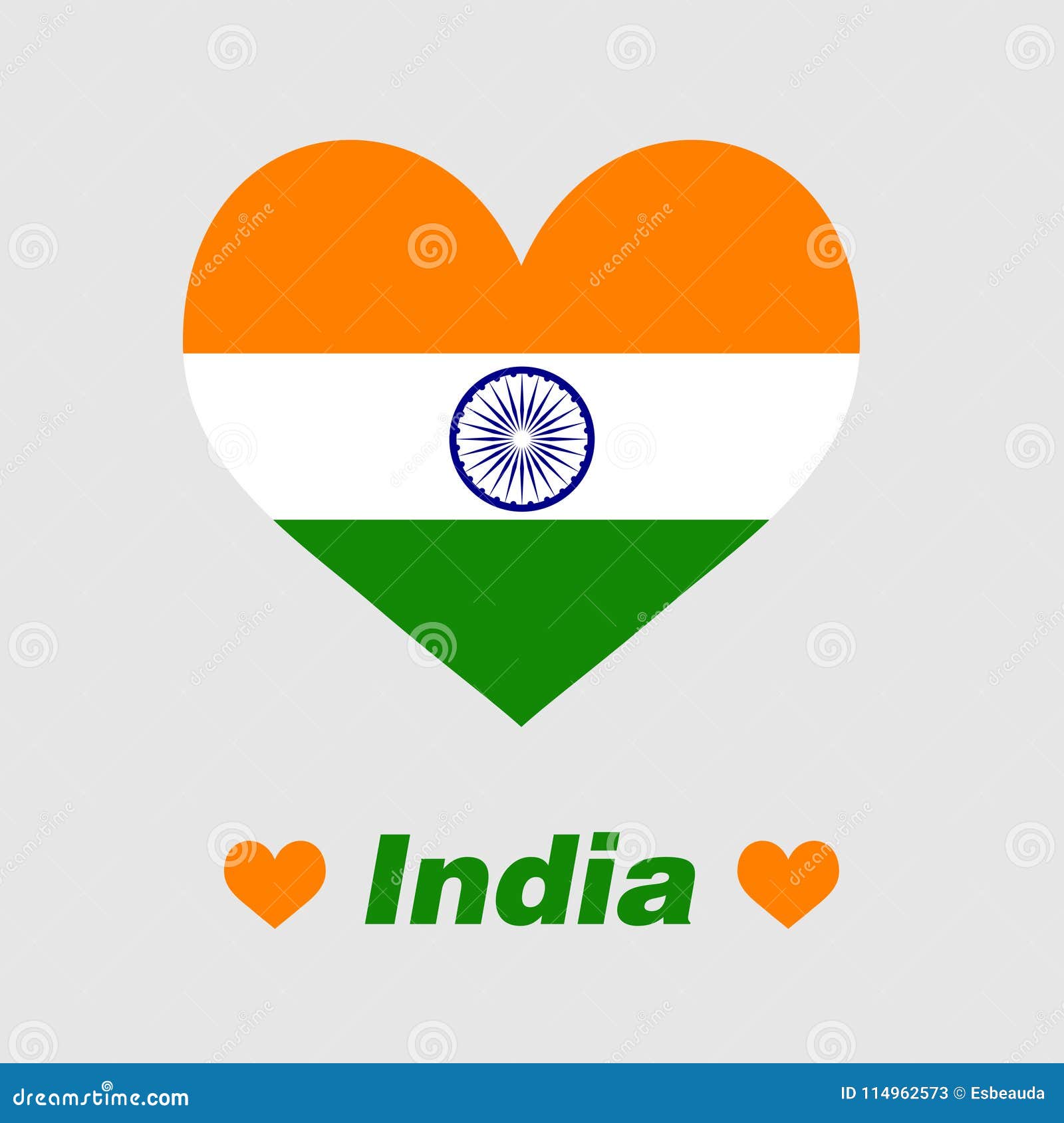 The heart of India stock vector. Illustration of heart - 114962573