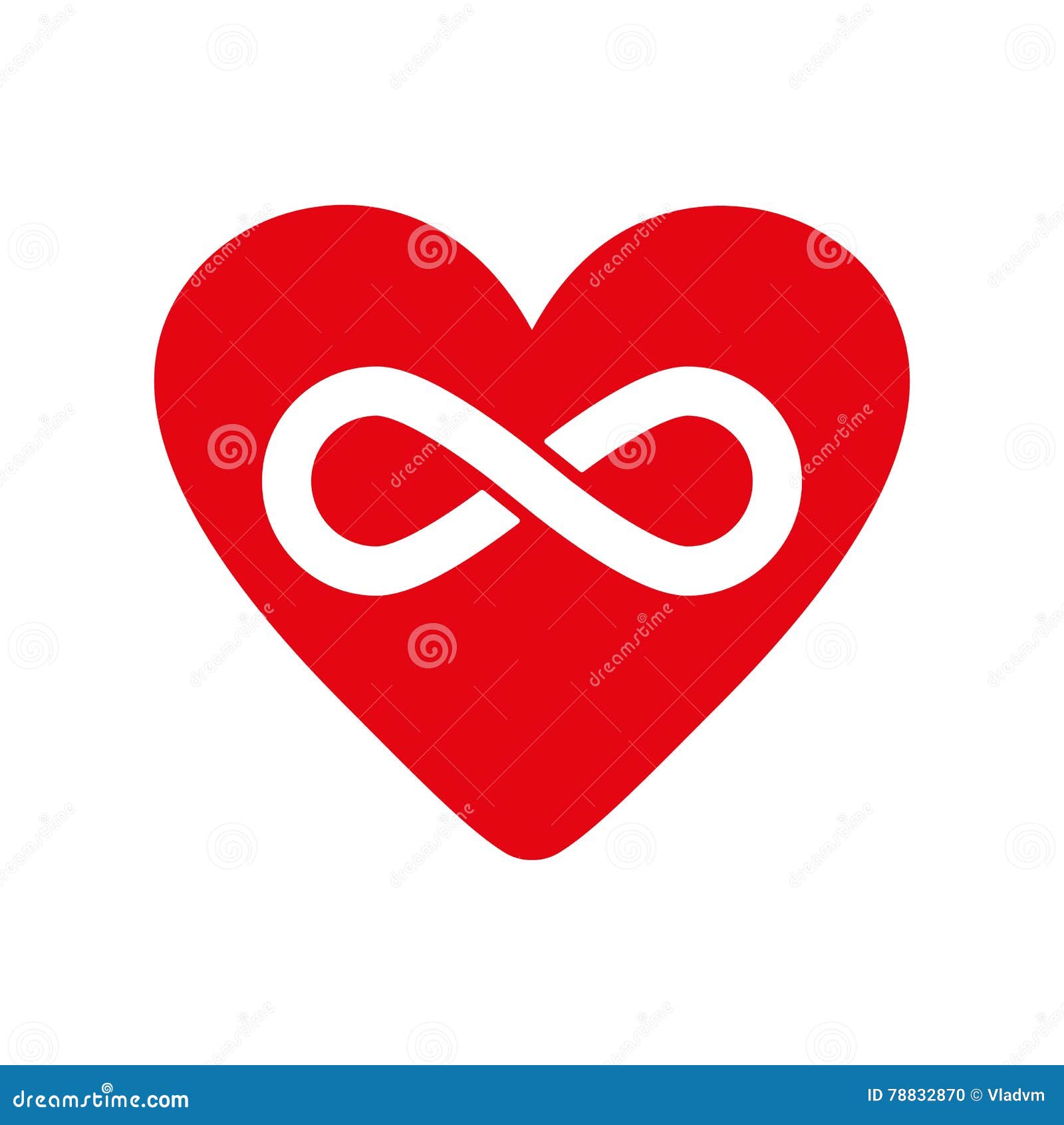 The Heart and Infinity Icon. Heart and Infinity Stock Vector ...