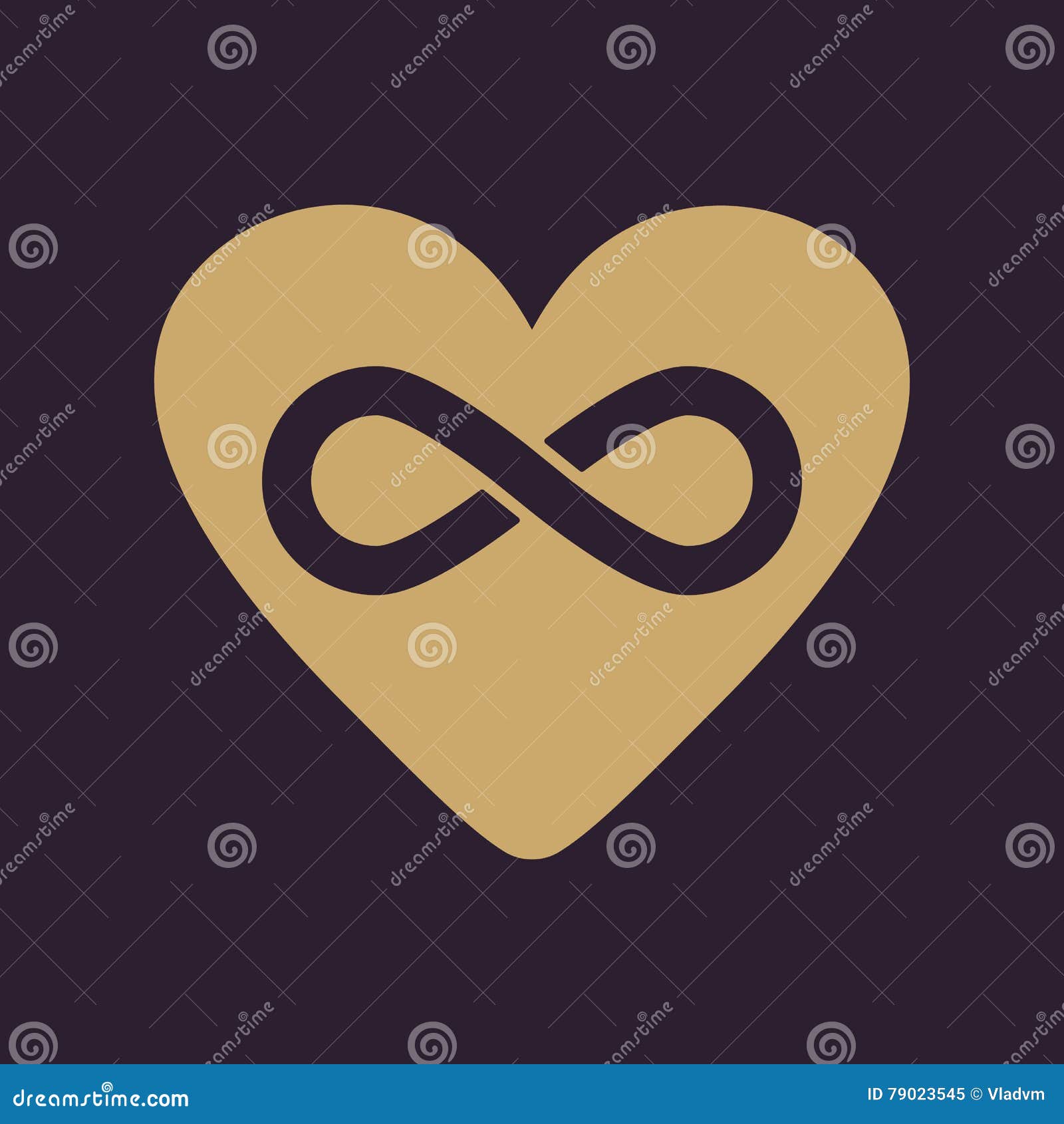The Heart and Infinity Icon. Heart and Infinity Stock Vector ...
