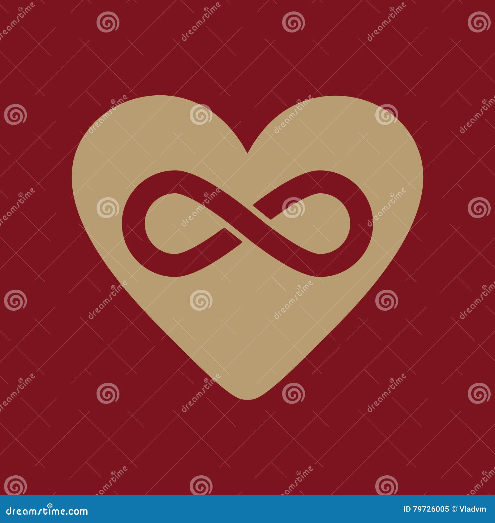 The Heart and Infinity Icon. Heart and Infinity Stock Vector ...