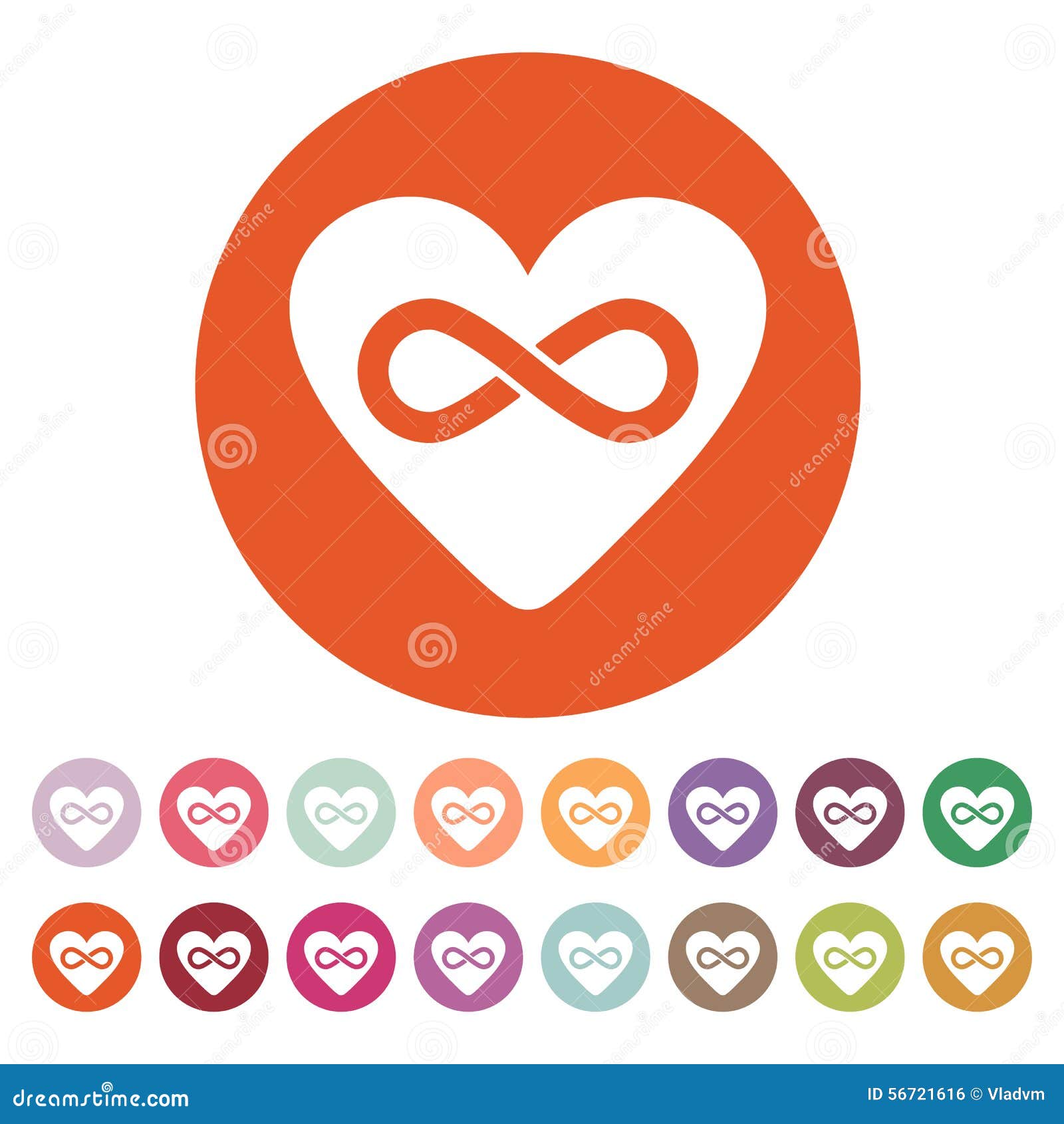 The Heart and Infinity Icon. Heart and Infinity Stock Vector ...