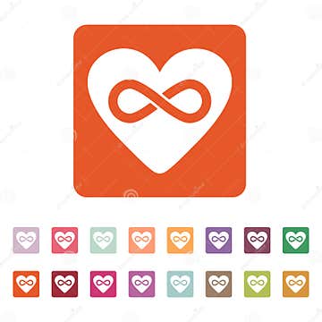 The Heart and Infinity Icon. Heart and Infinity Stock Vector ...
