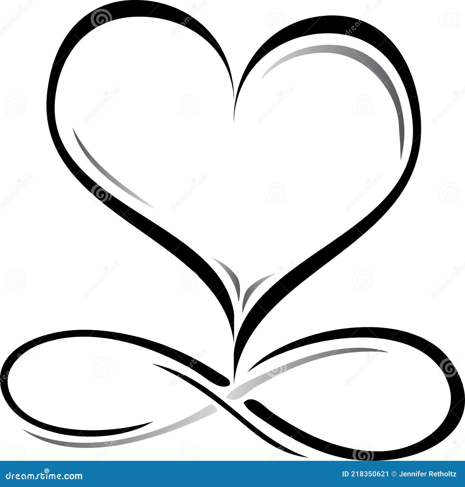 Heart and Infinity Symbol Wedding Logo Stock Vector - Illustration of ...