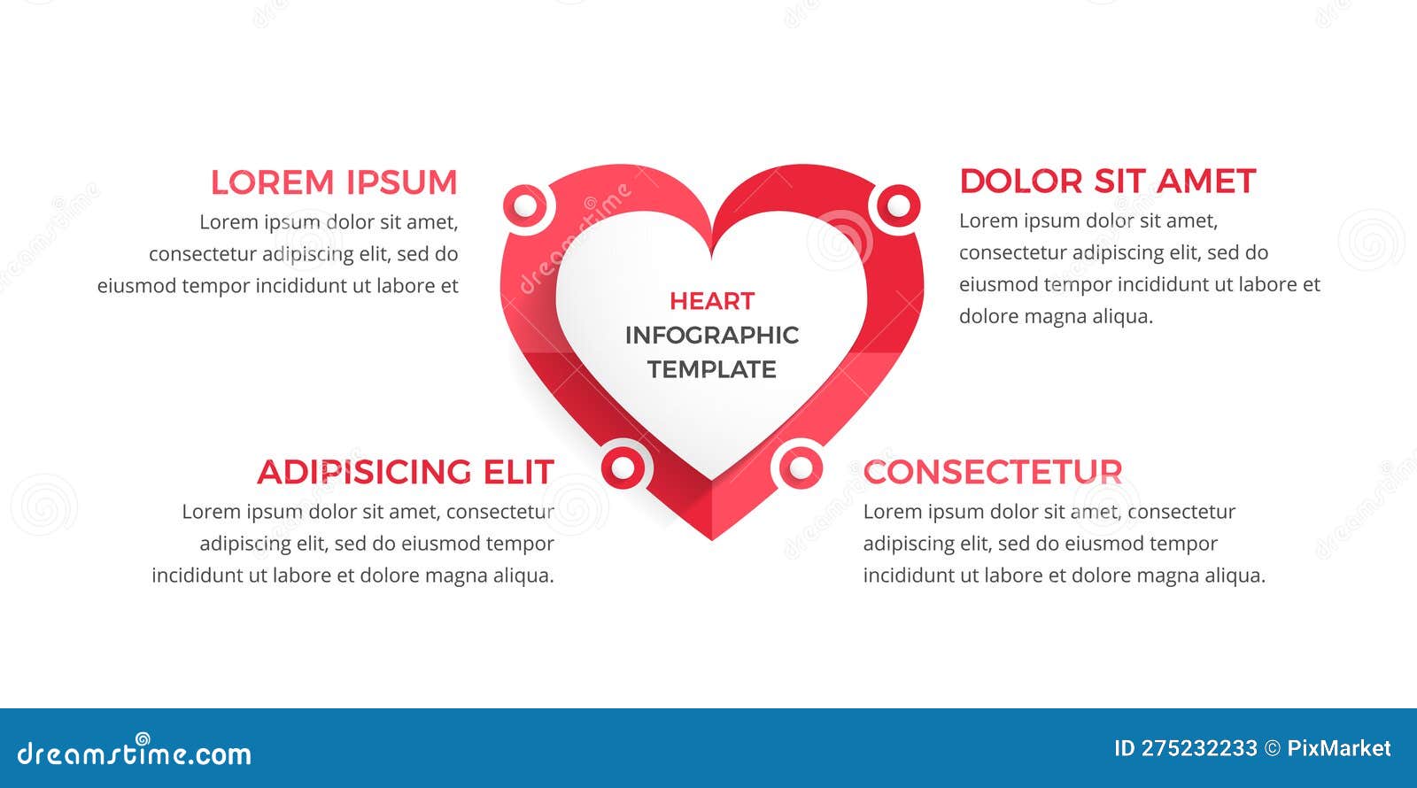 Heart Infographics stock vector. Illustration of element - 275232233