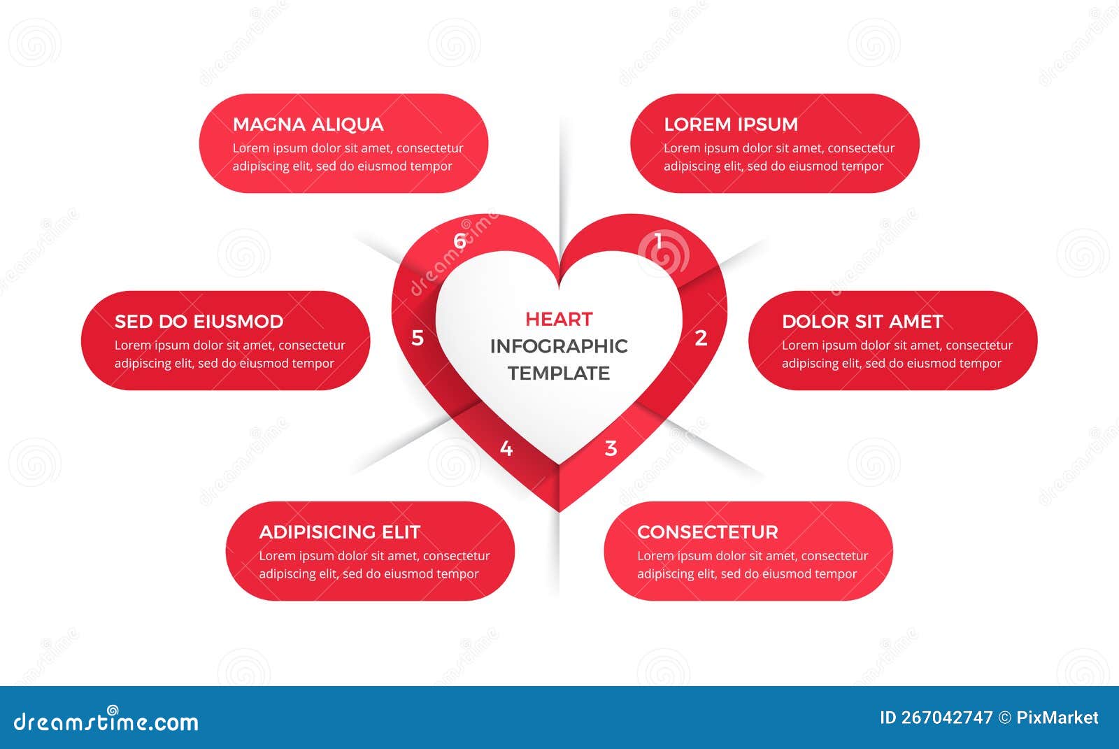 Heart Infographics stock vector. Illustration of health - 267042747