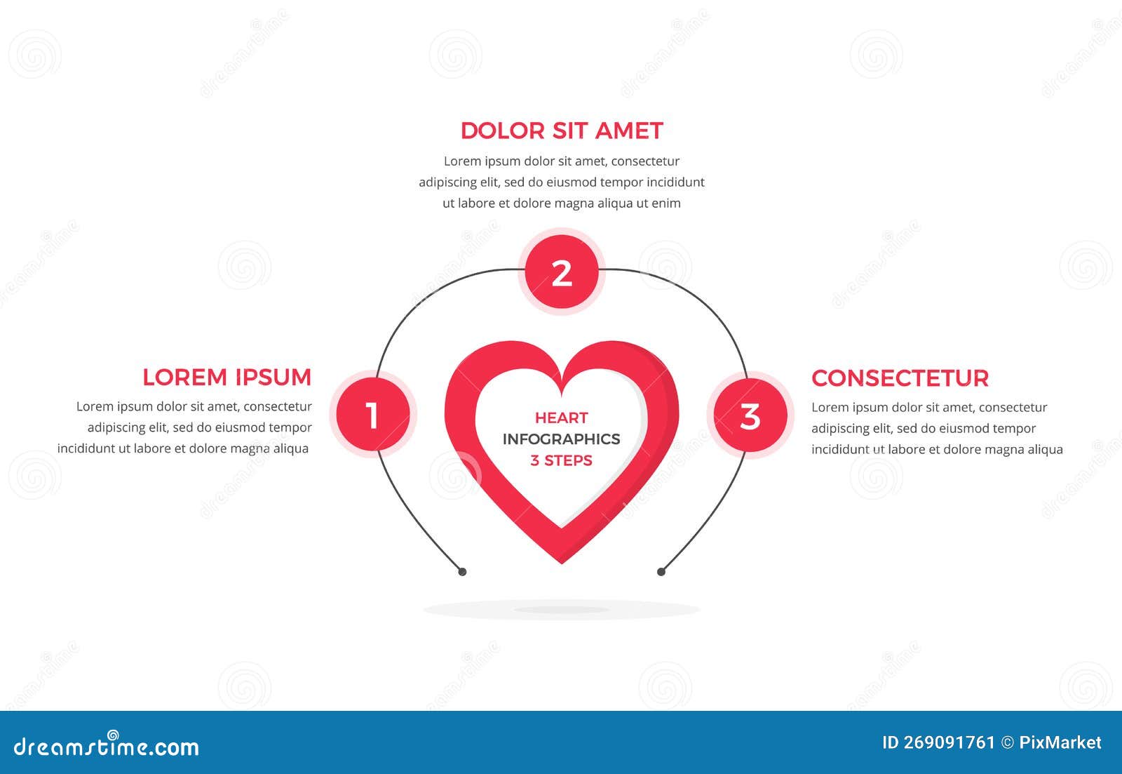 Heart Infographics stock vector. Illustration of circle - 269091761